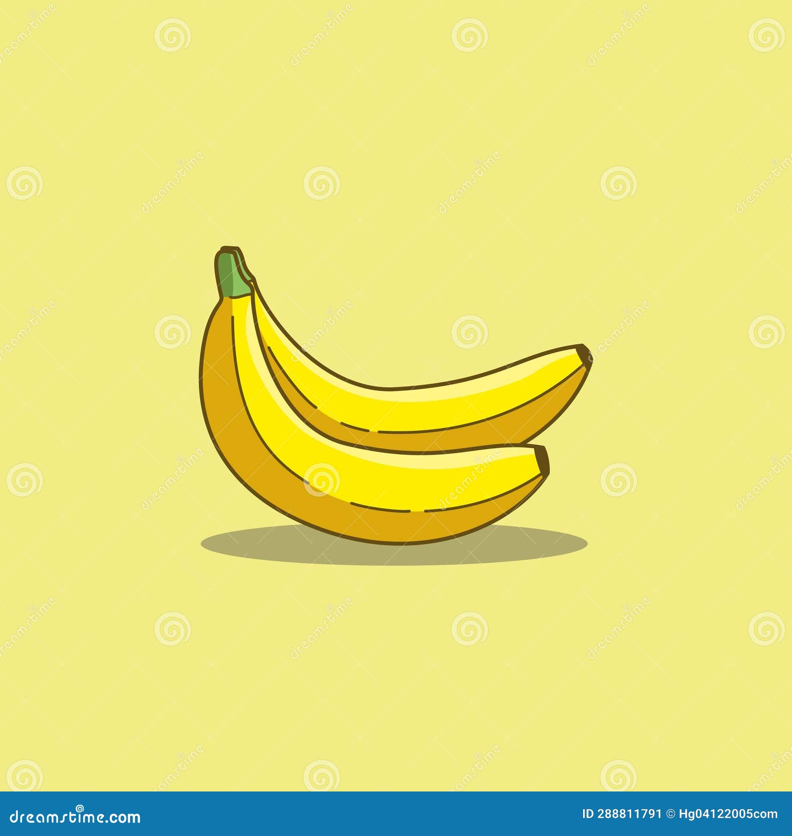 A simple of a banana fruit stock illustration. Illustration of fruit ...