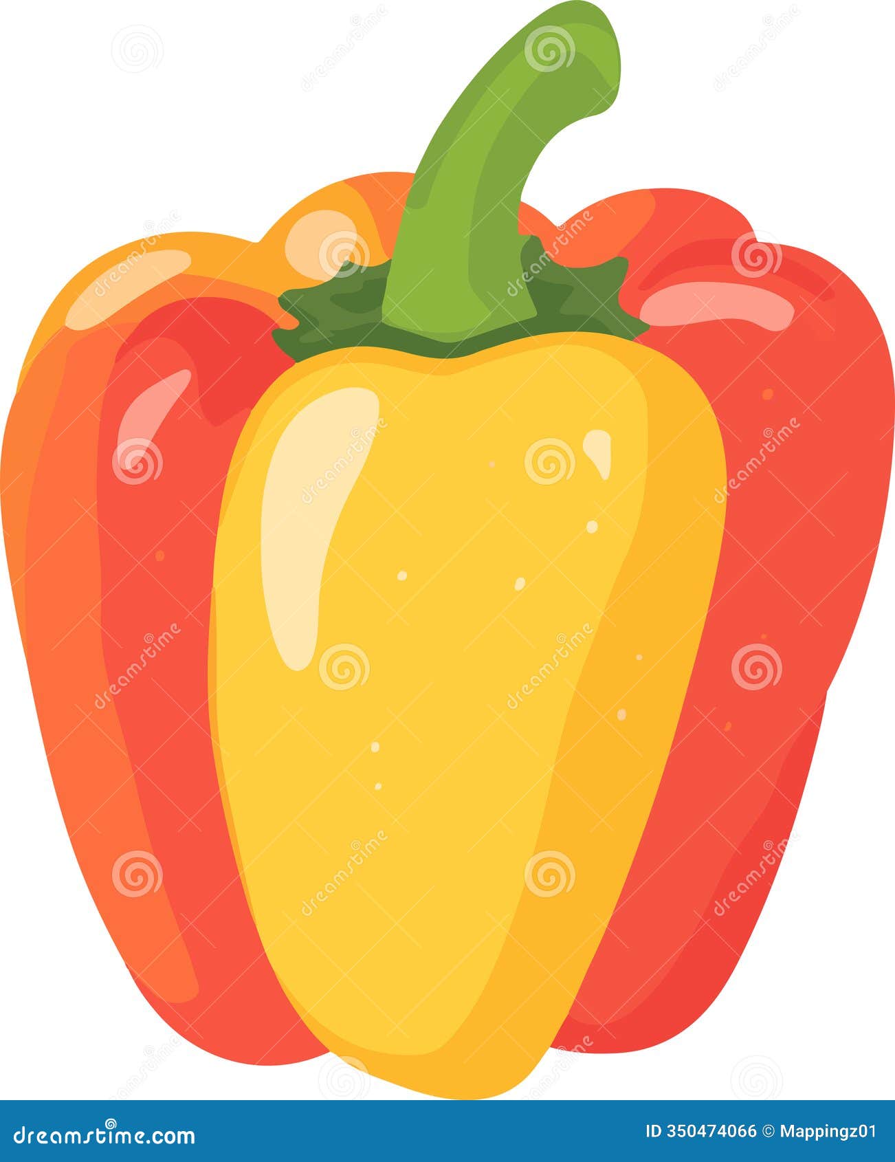 Simple Vector Bell Pepper Clipart Stock Vector - Illustration of ...