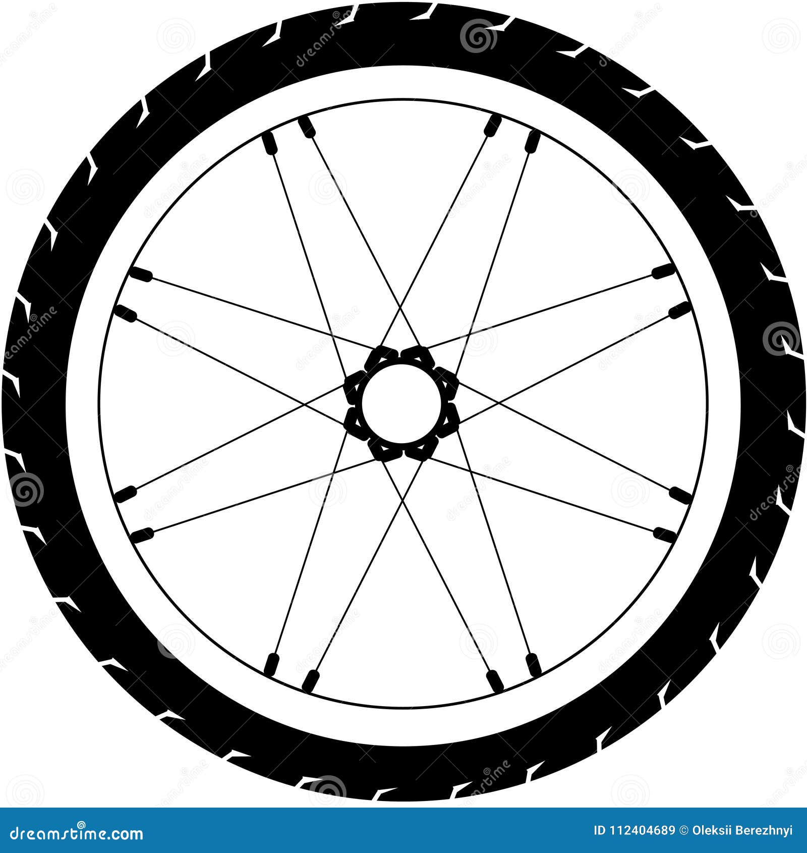 Simple Vector Bike Wheel Illustration Stock Vector - Illustration of ...