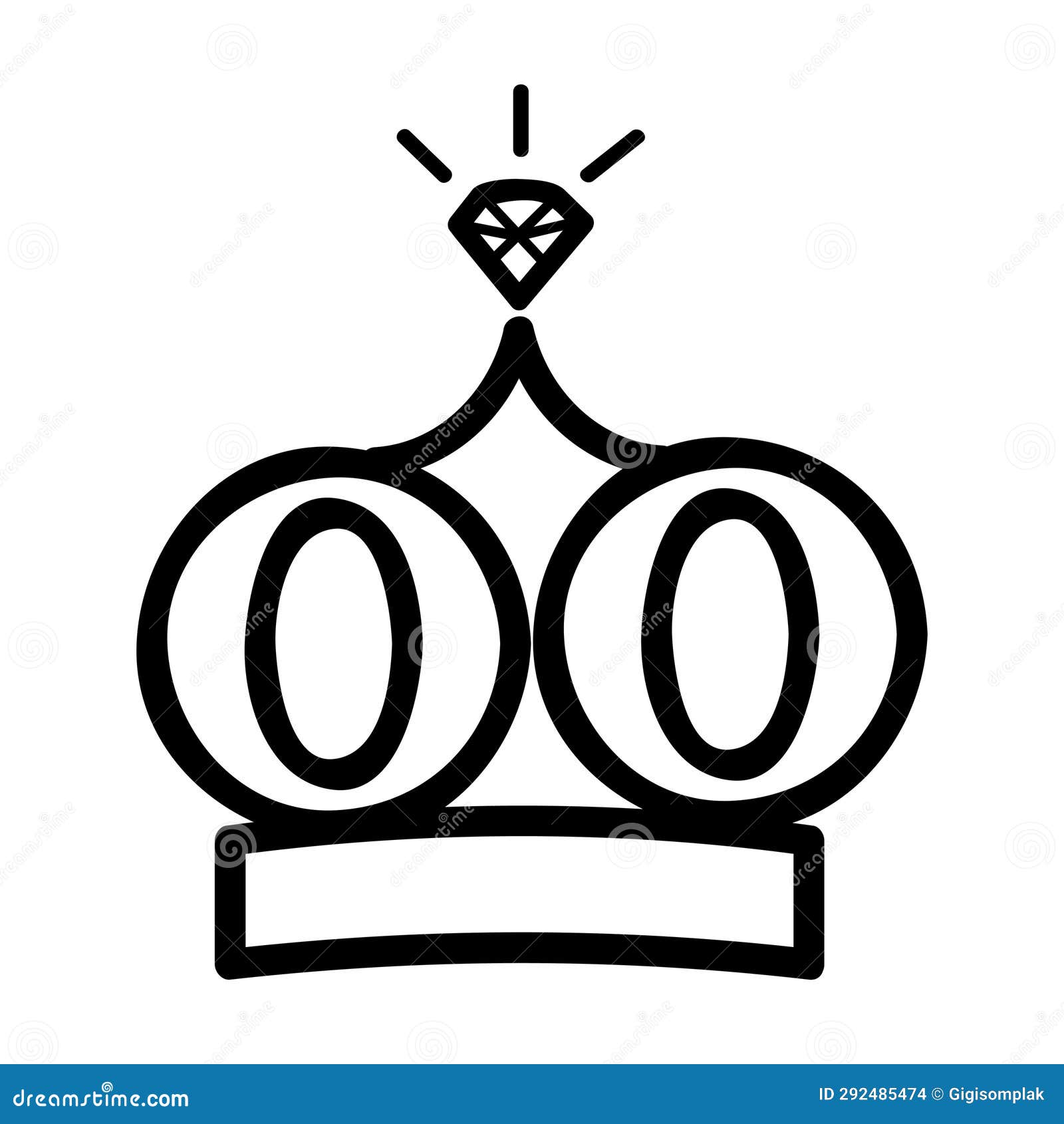 Simple Vector Black Crown, Isolated on White Stock Vector ...