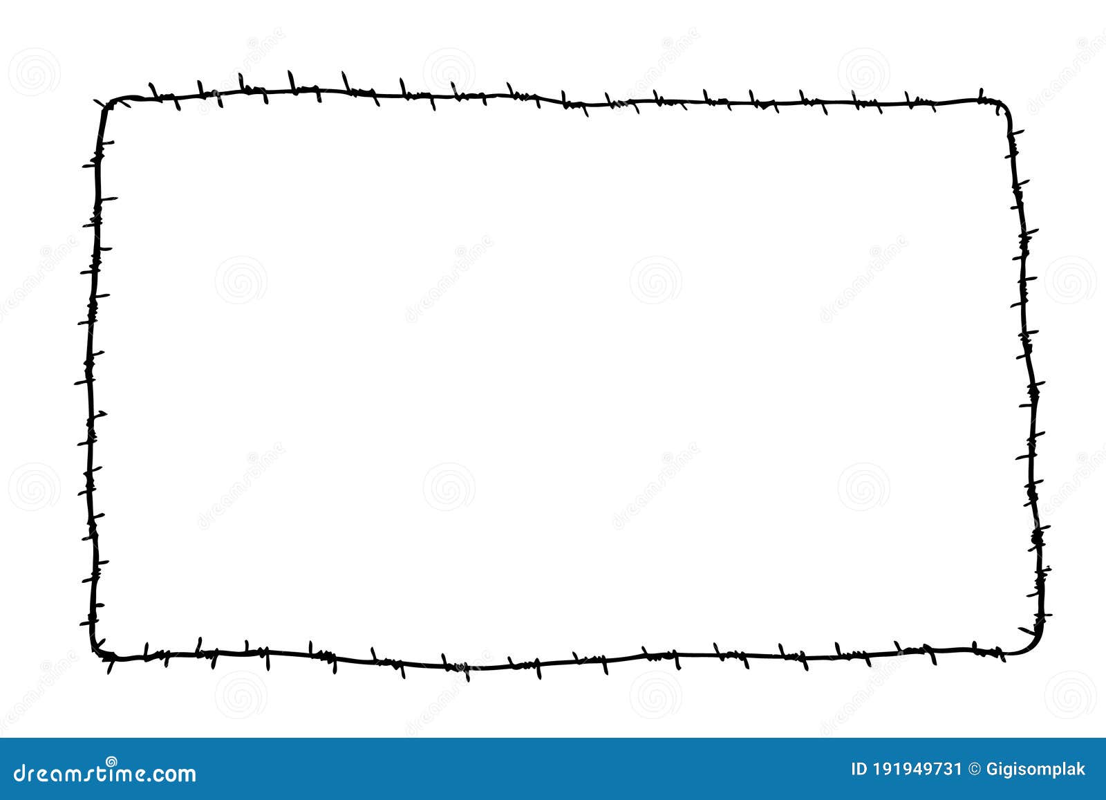 Barb Hand Drawing Vintage Style Black And White Clip Art Isolated On ...