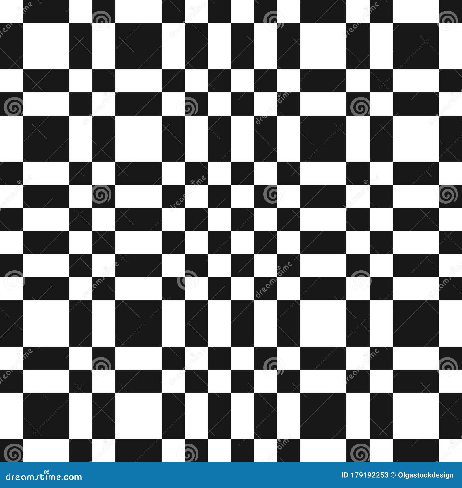 Simple Vector Black and White Checkered Geometric Seamless Pattern with ...