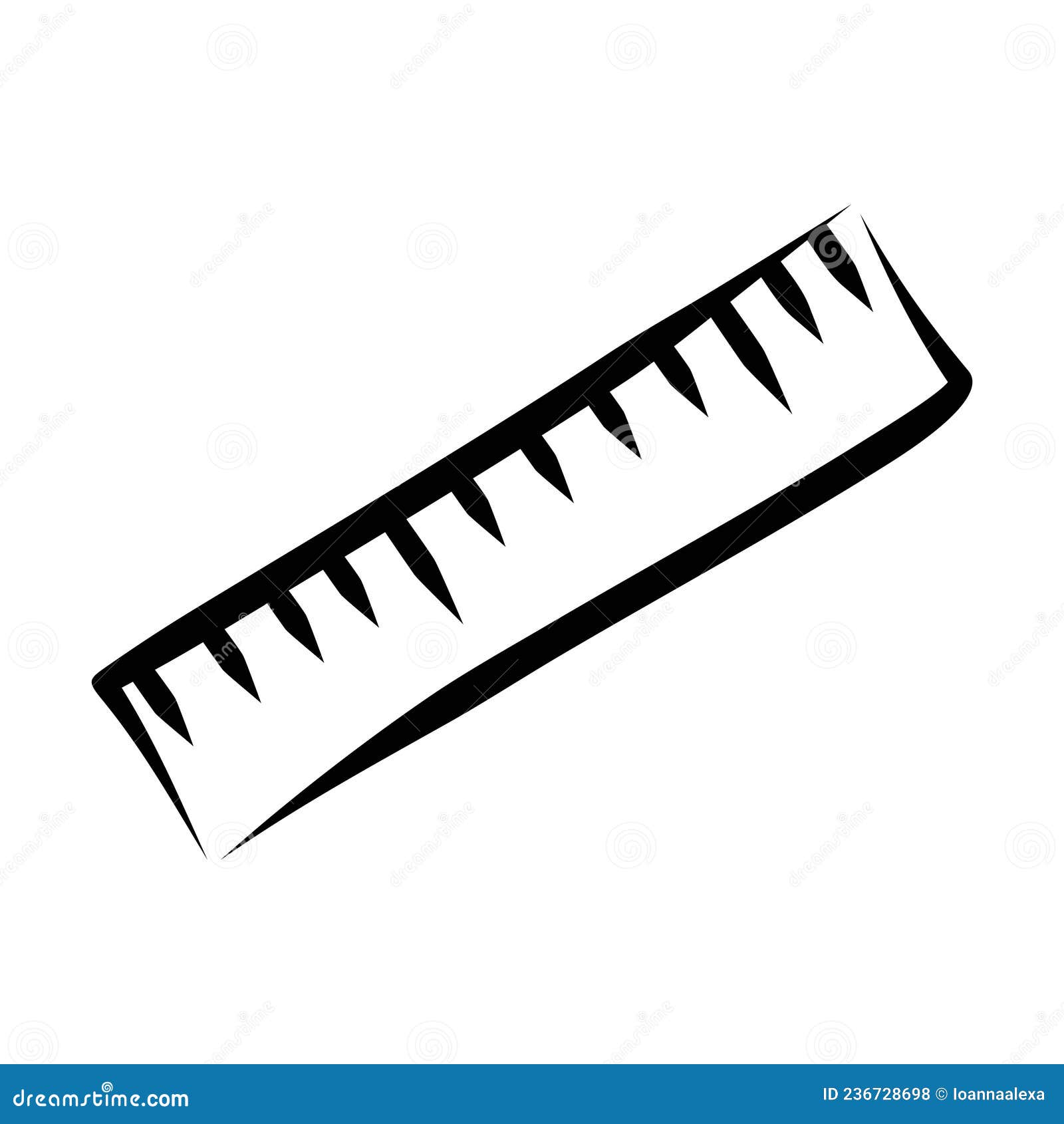 Simple Vector Black and White Ruler Icon Stock Vector - Illustration of ...