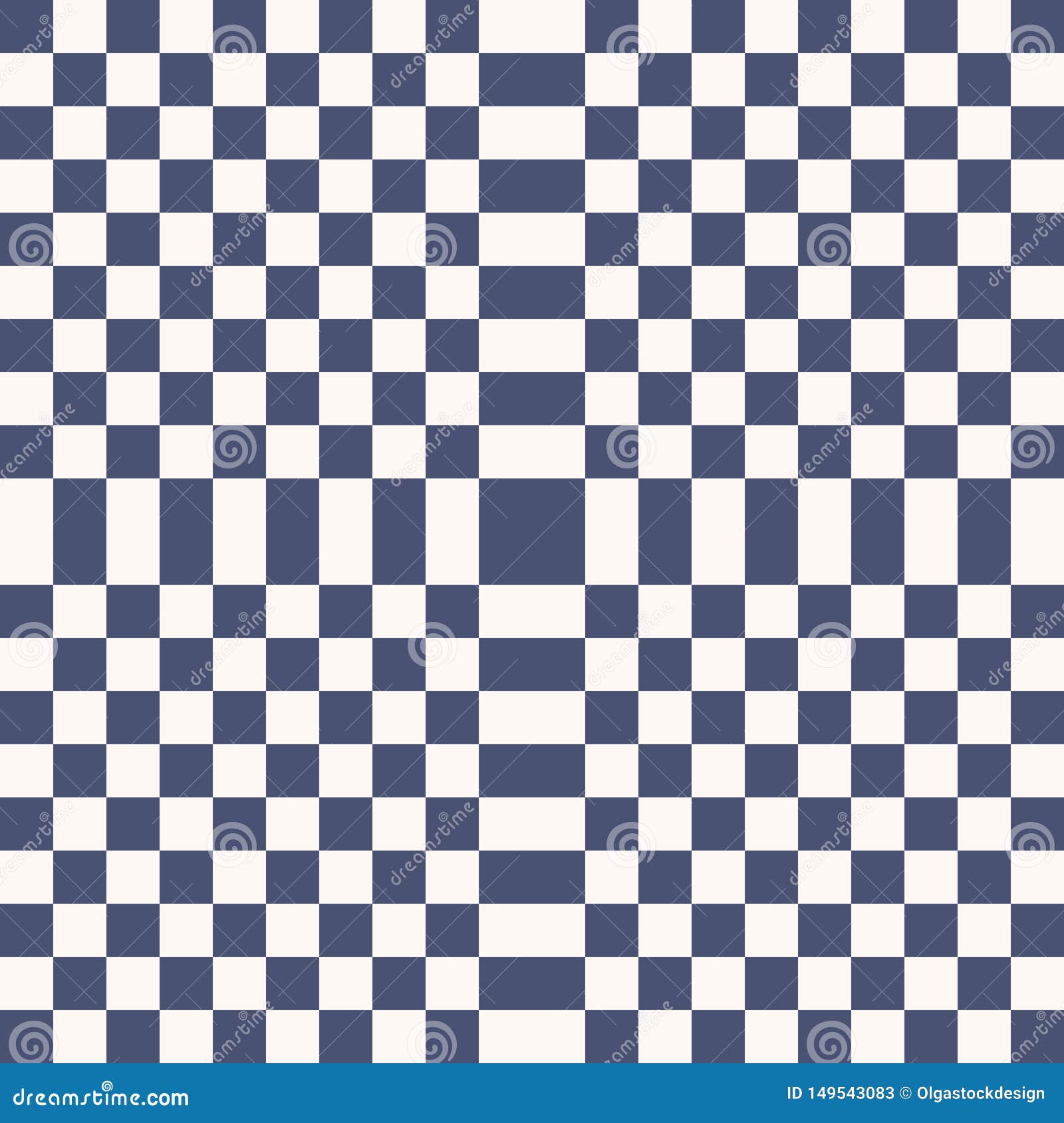 Simple Vector Blue and White Checkered Geometric Seamless Pattern with ...