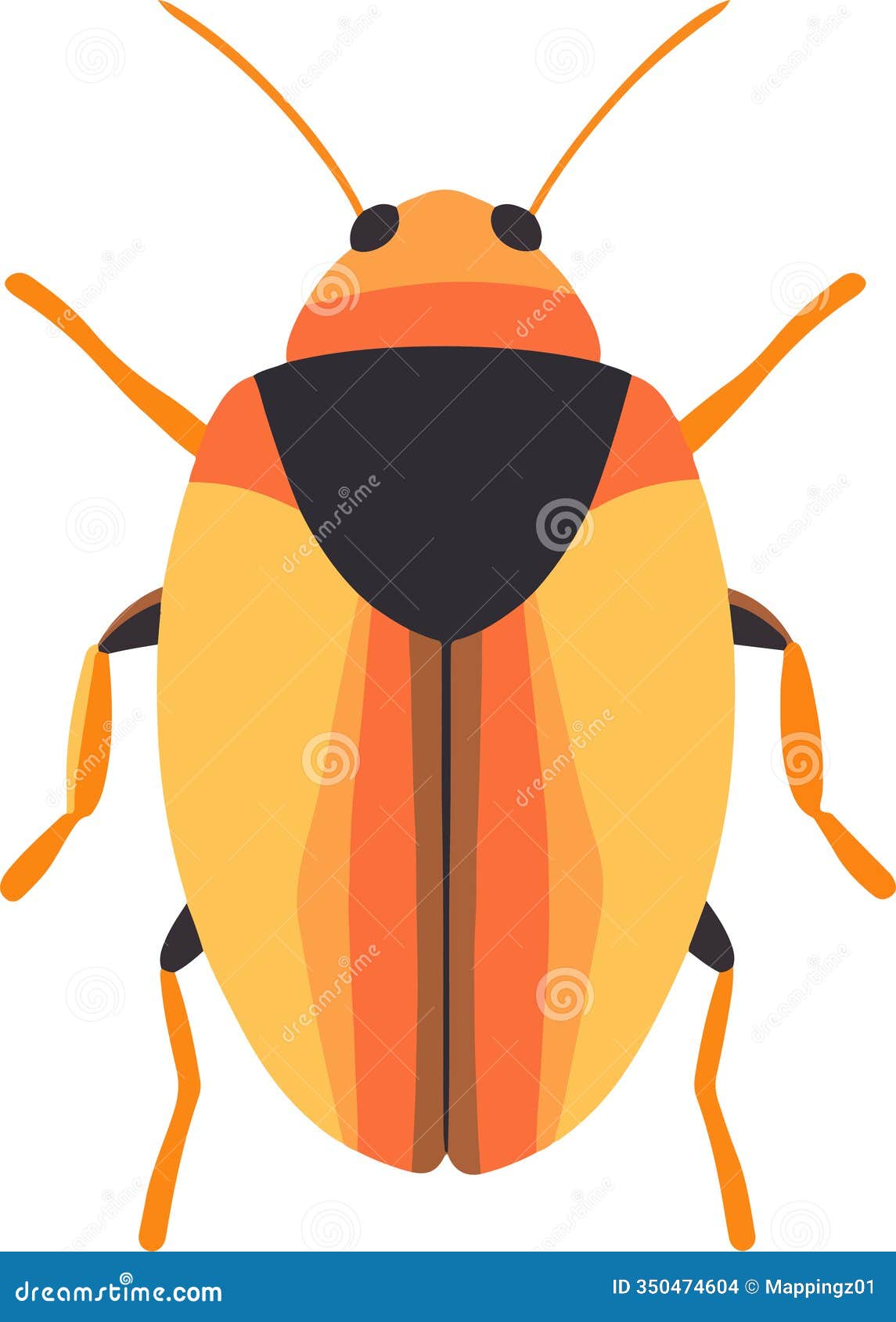 Simple vector bug clipart stock vector. Illustration of colorful ...