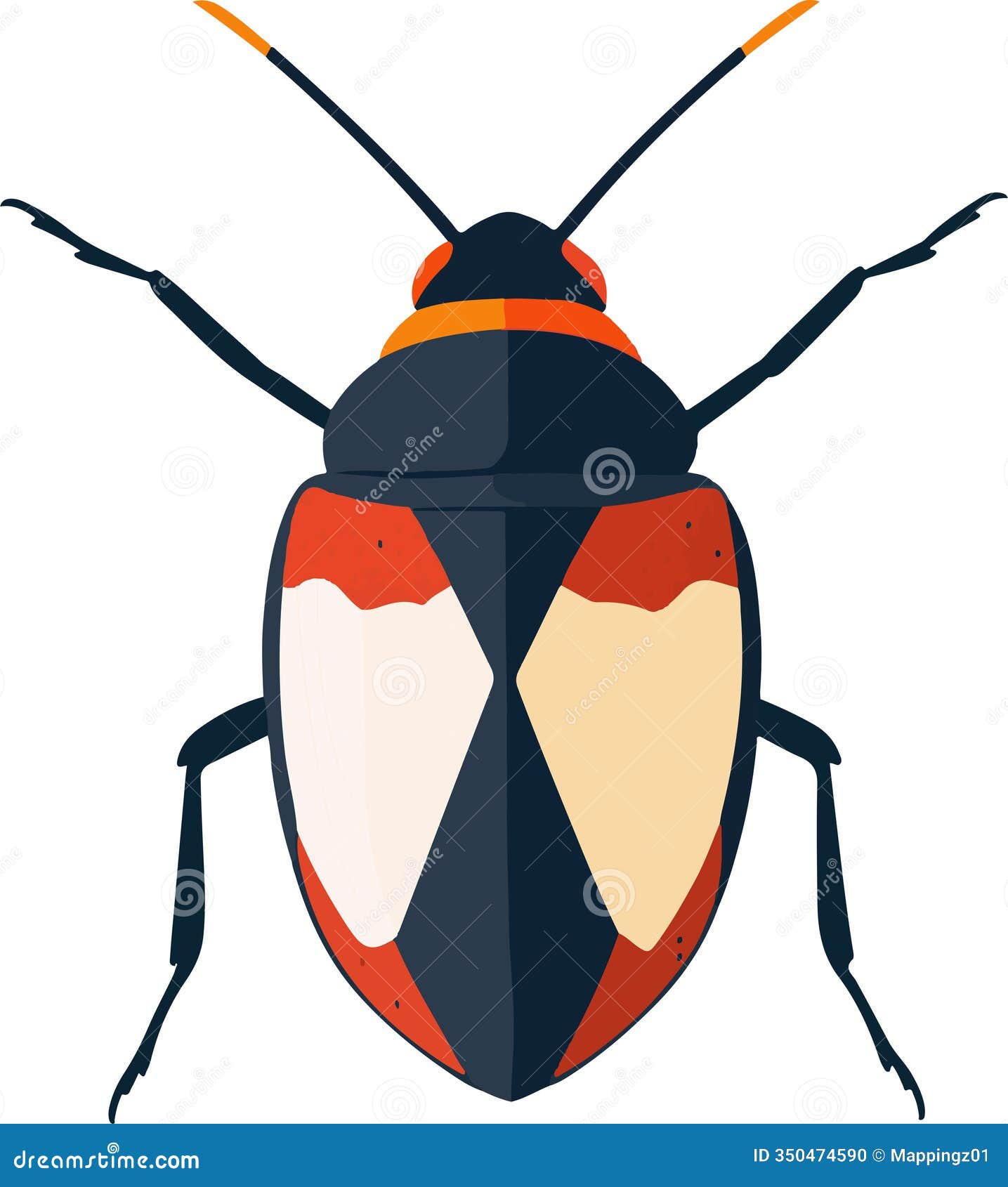 Simple vector bug clipart stock vector. Illustration of minimalist ...