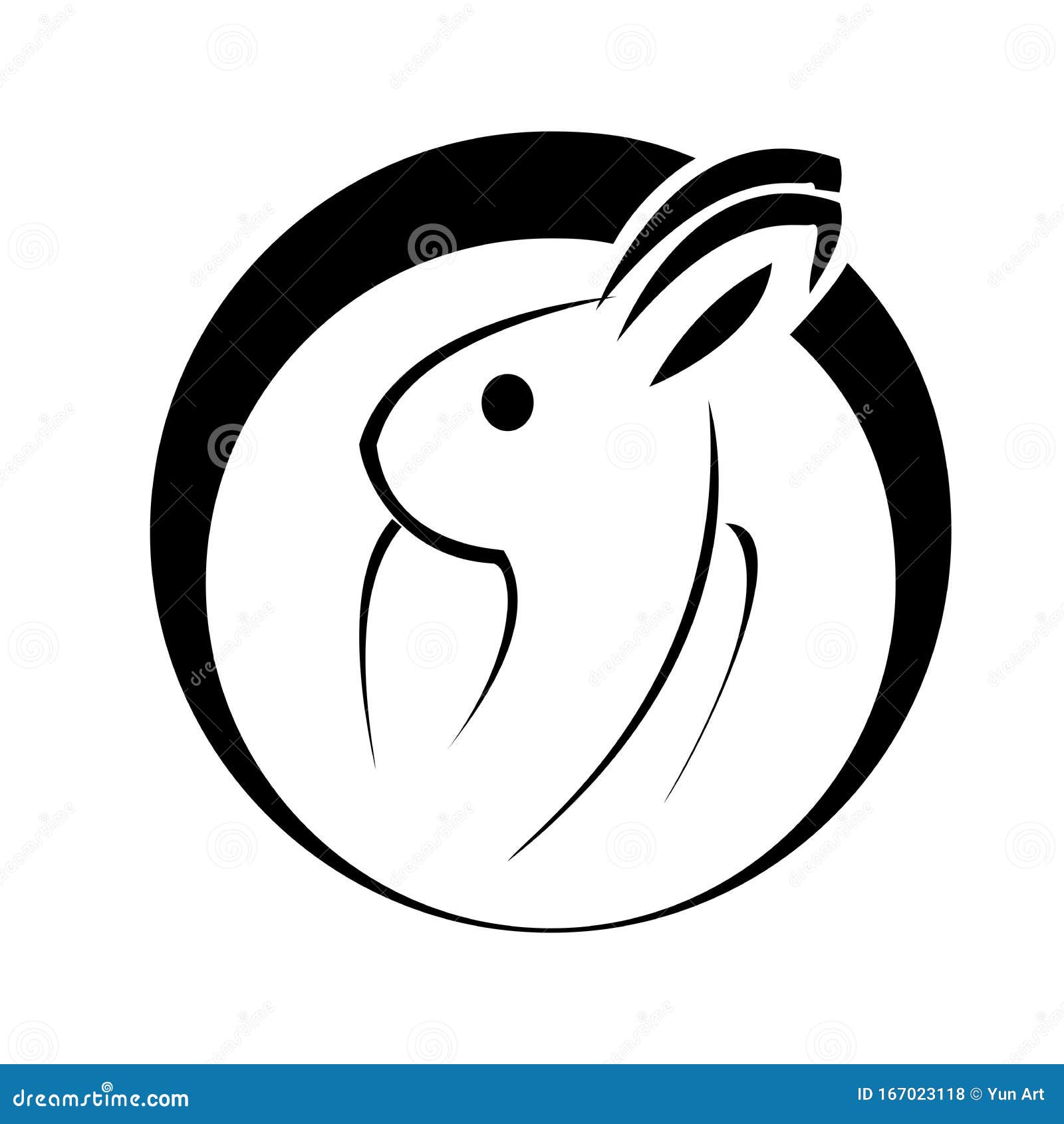 Simple Vector Bunny Logo Design Stock Vector - Illustration of creative ...