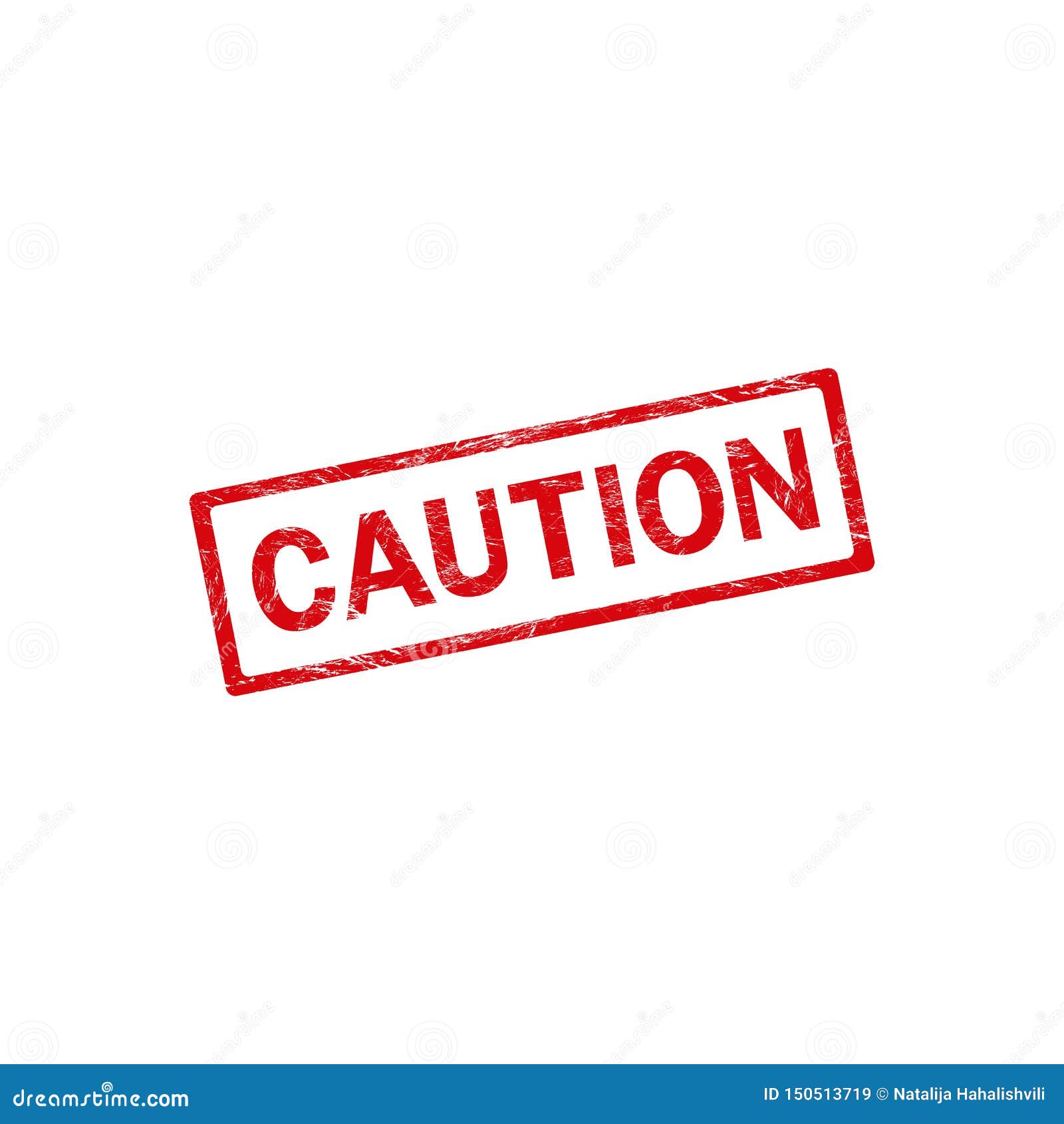 Simple Vector Caution, Grunge Style Red Rubber Stamp, Isolated Stock ...