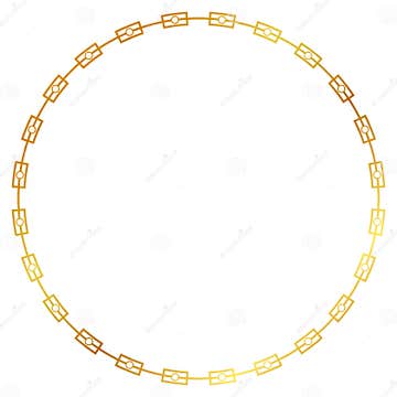 Simple Vector Chain Circle Frame from Golden Rope for Element Design ...
