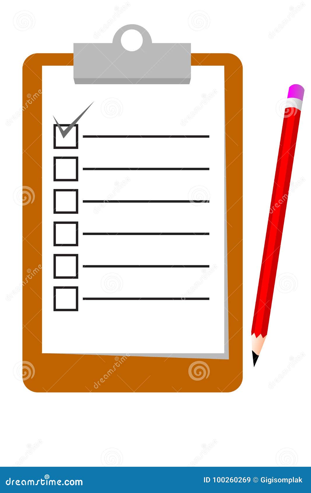 Simple Vector, Checklist, Isolated on White Stock Illustration ...