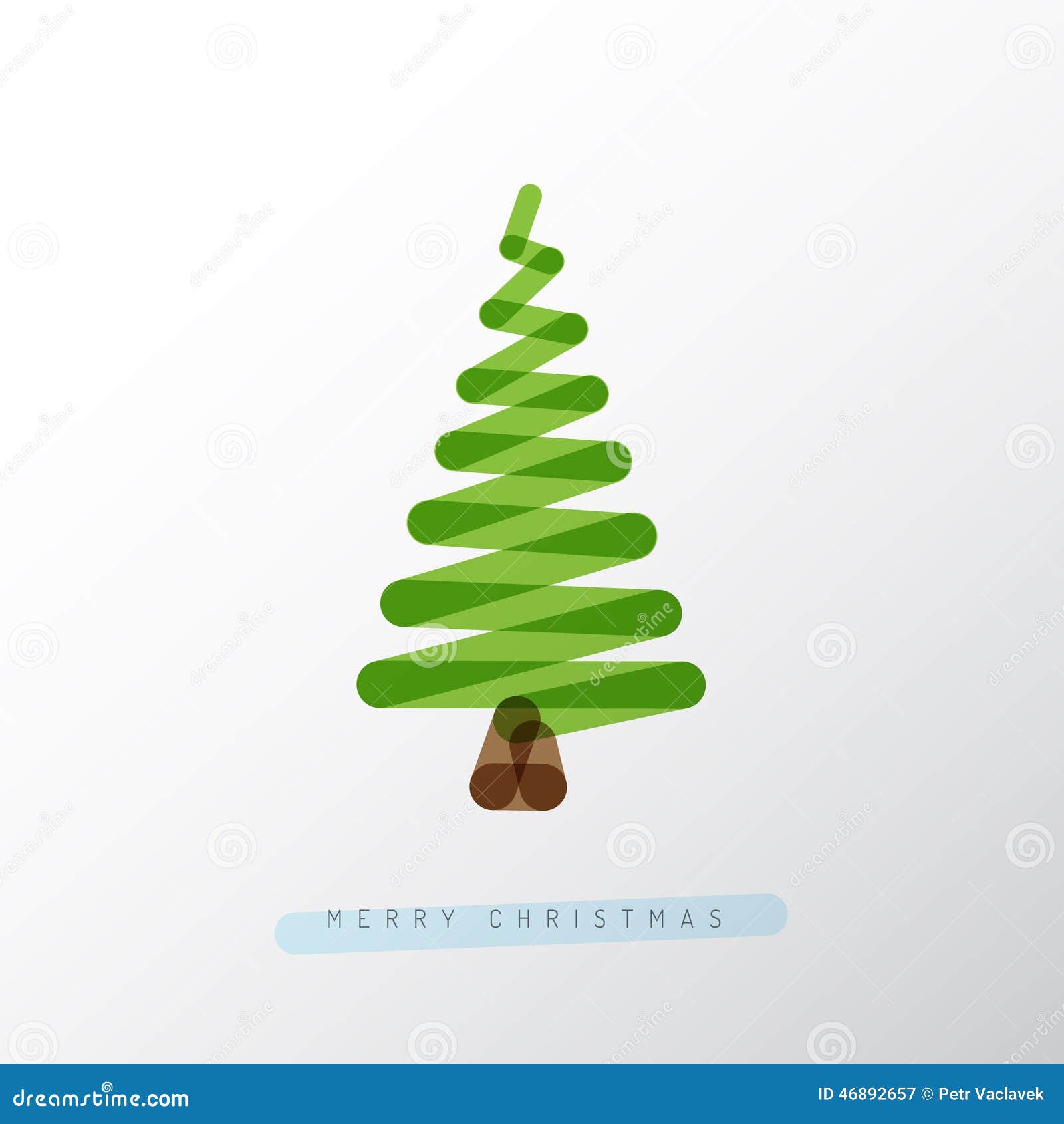 Simple Vector Christmas Tree Made from One Line Stock Vector ...
