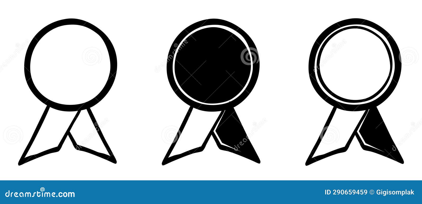 Simple Vector Circle Badge Doodle Hand Draw Sketch Set 3 Stock Vector ...