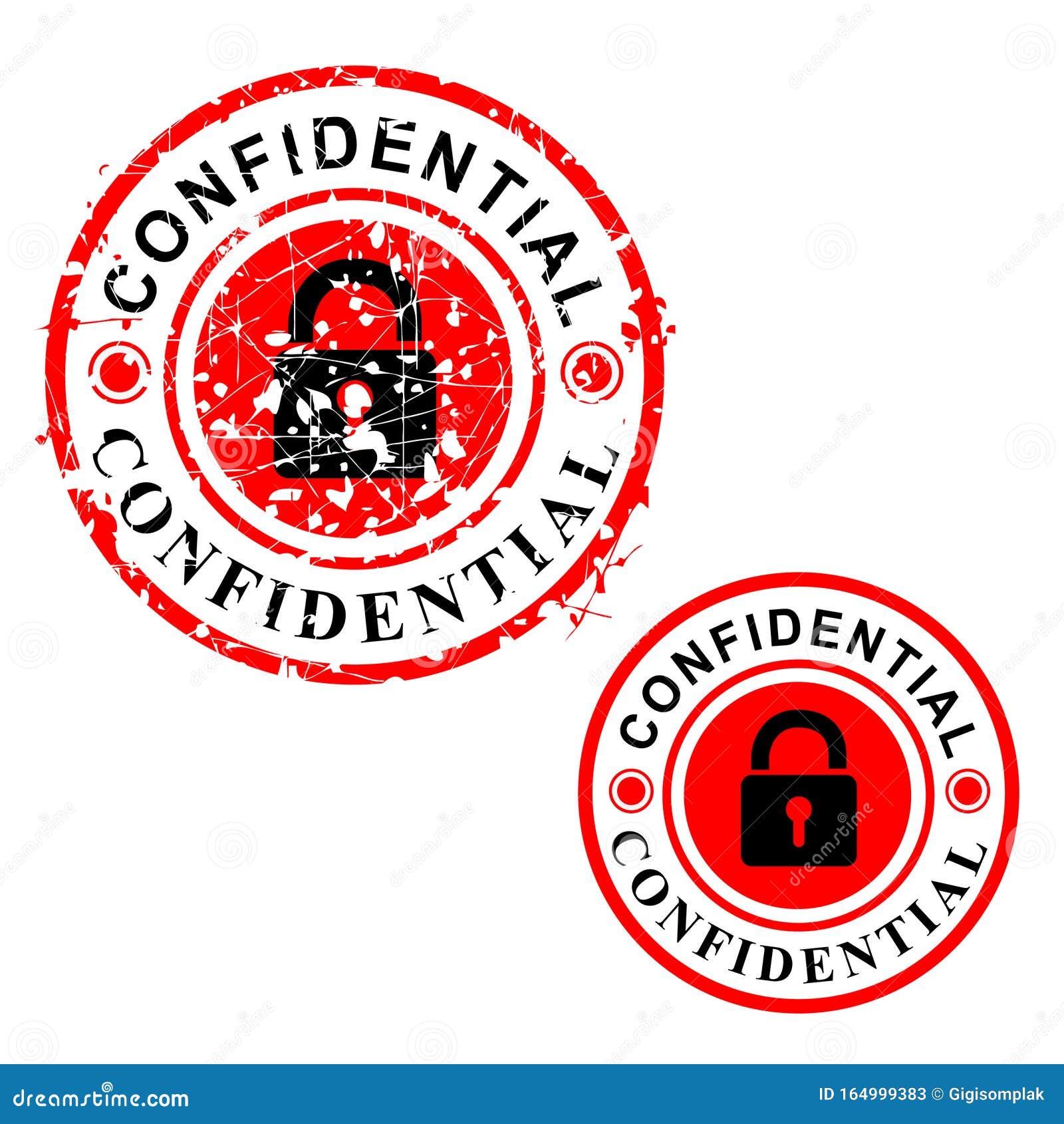 Simple Vector, Circle Red Grunge Rubber Stamp, Confidential, Isolated ...