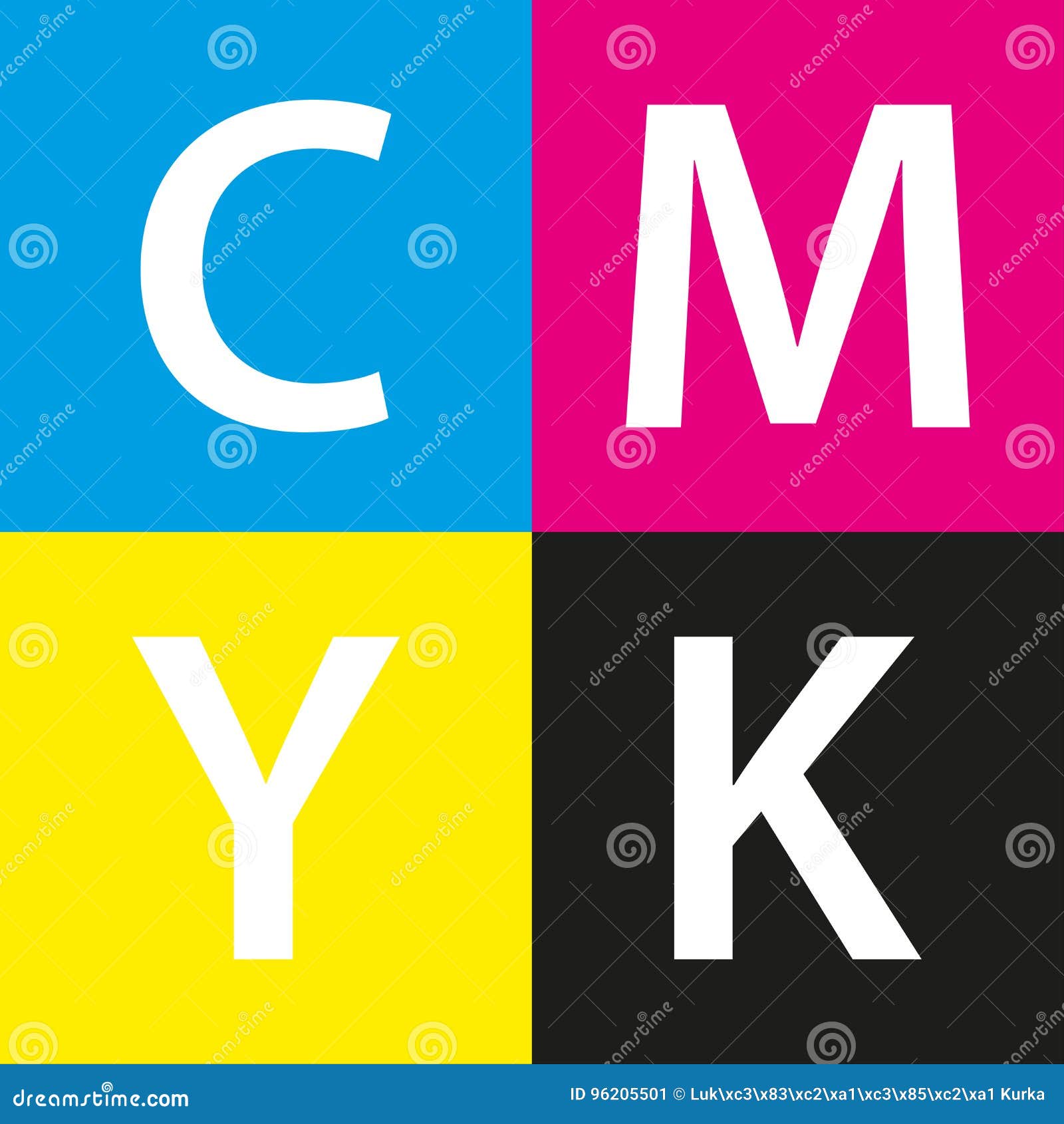 Vector Cmyk Symbols, Cyan, Magenta, Yellow And Black Colors ...
