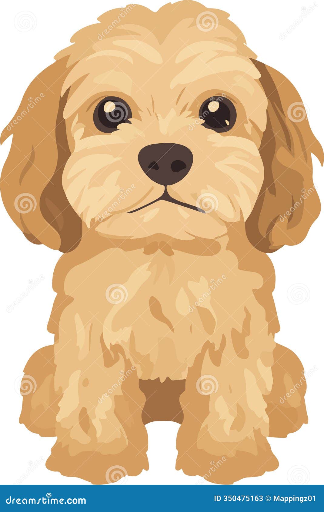 Simple Vector Cockapoo Clipart Stock Vector - Illustration of icons ...