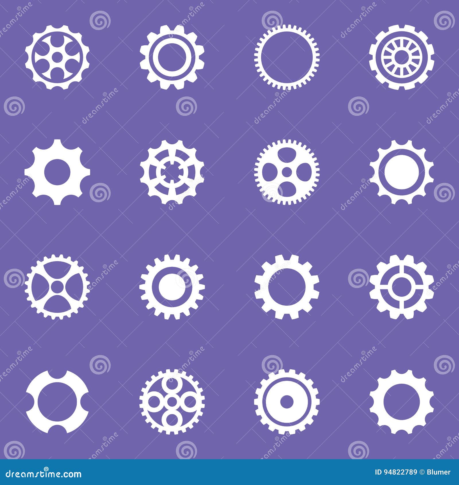 Simple Vector Cog Wheels and Gears Stock Vector - Illustration of round ...