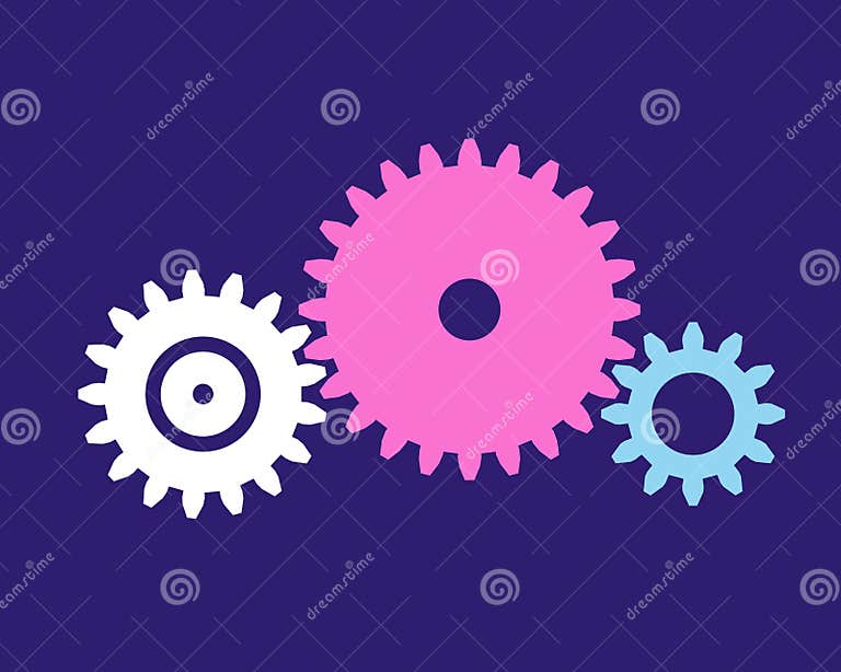 Simple vector cogwheels stock vector. Illustration of cogs - 285323838