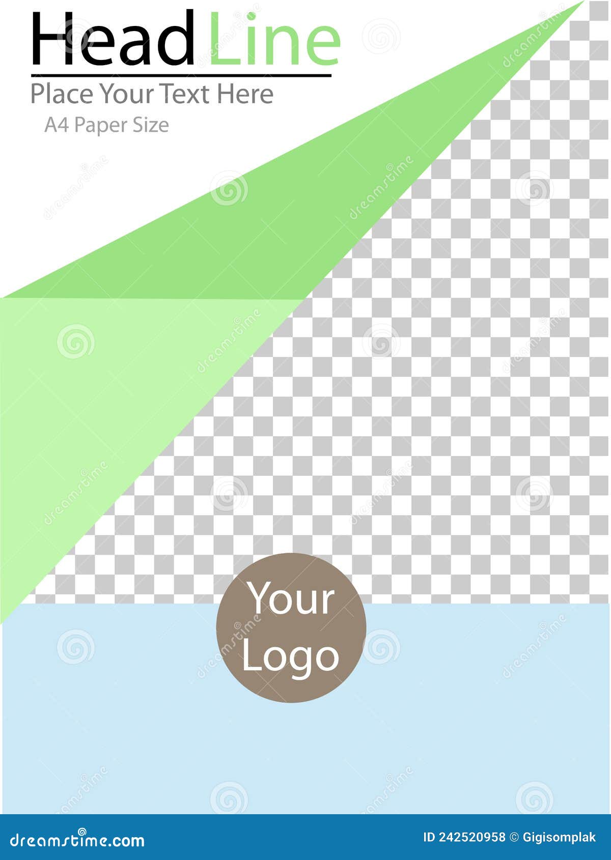 Simple Vector Cover Brochure with Red Ribbon, Pastel Color Ribbon Stock ...