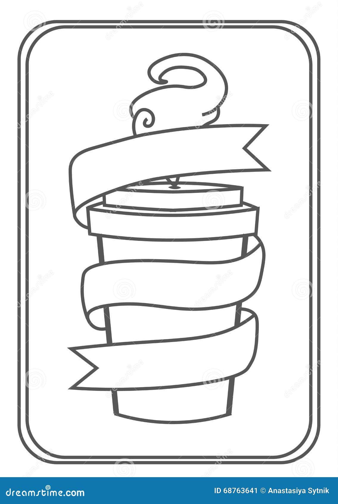 Simple Vector Cup of Coffee Stock Vector - Illustration of morning ...