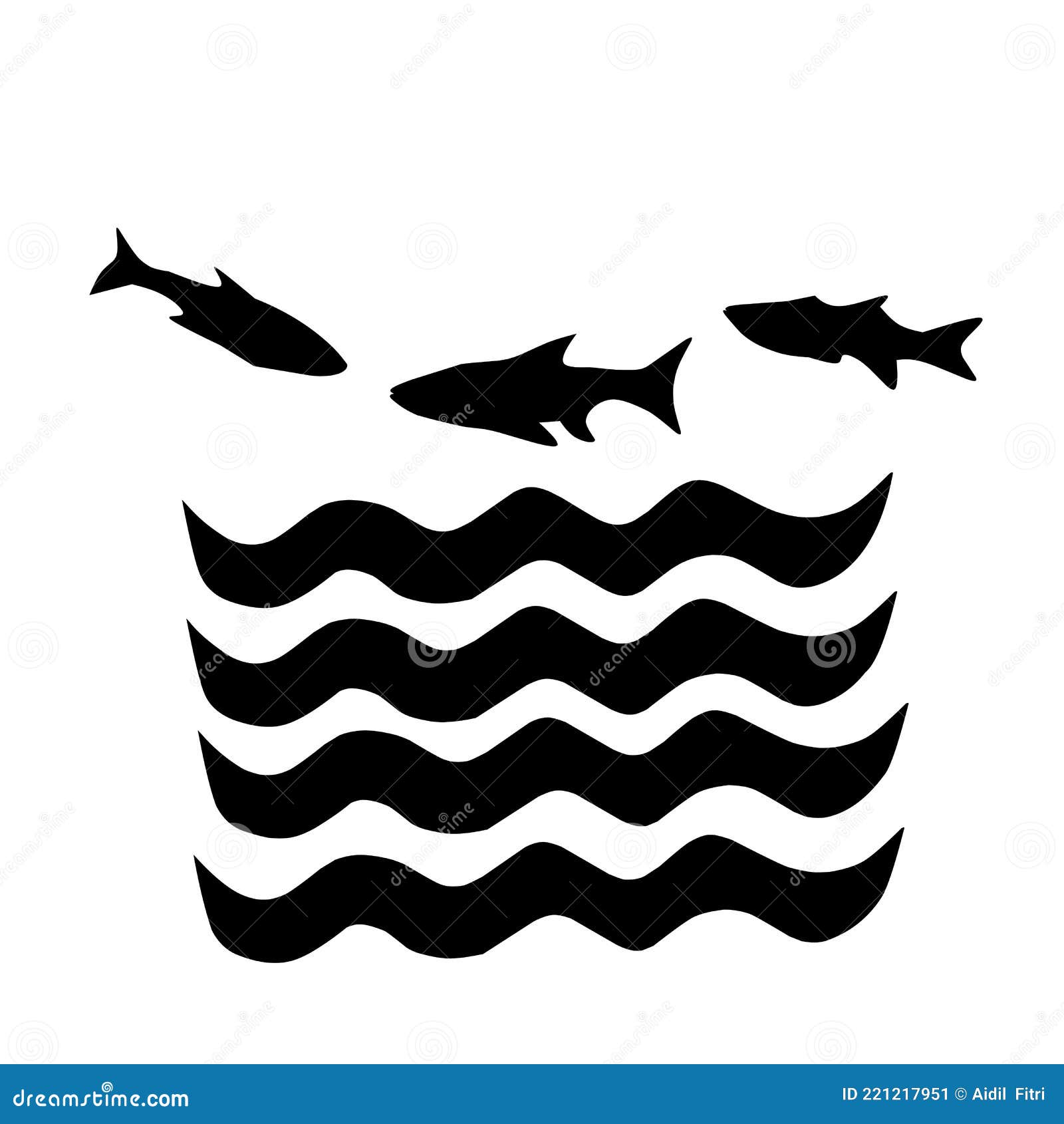 Simple Vector Design of Clean Ocean Stock Vector - Illustration of ...