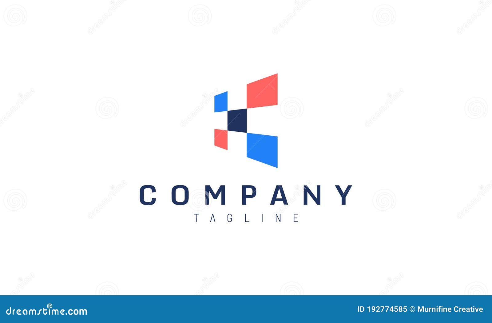 Simple Vector Design Concept of Five Connected Squares. Suitable for ...