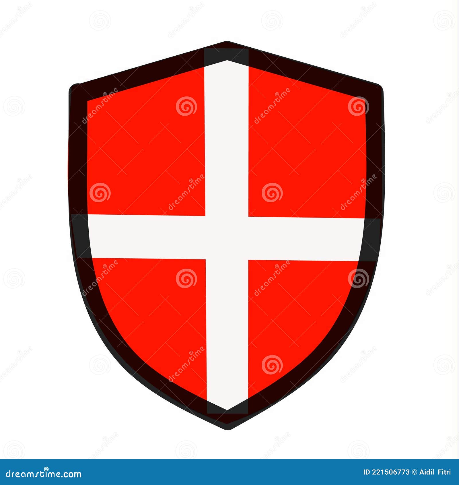 Simple Vector Design of England Flag Inside Shield Frame Stock Vector ...
