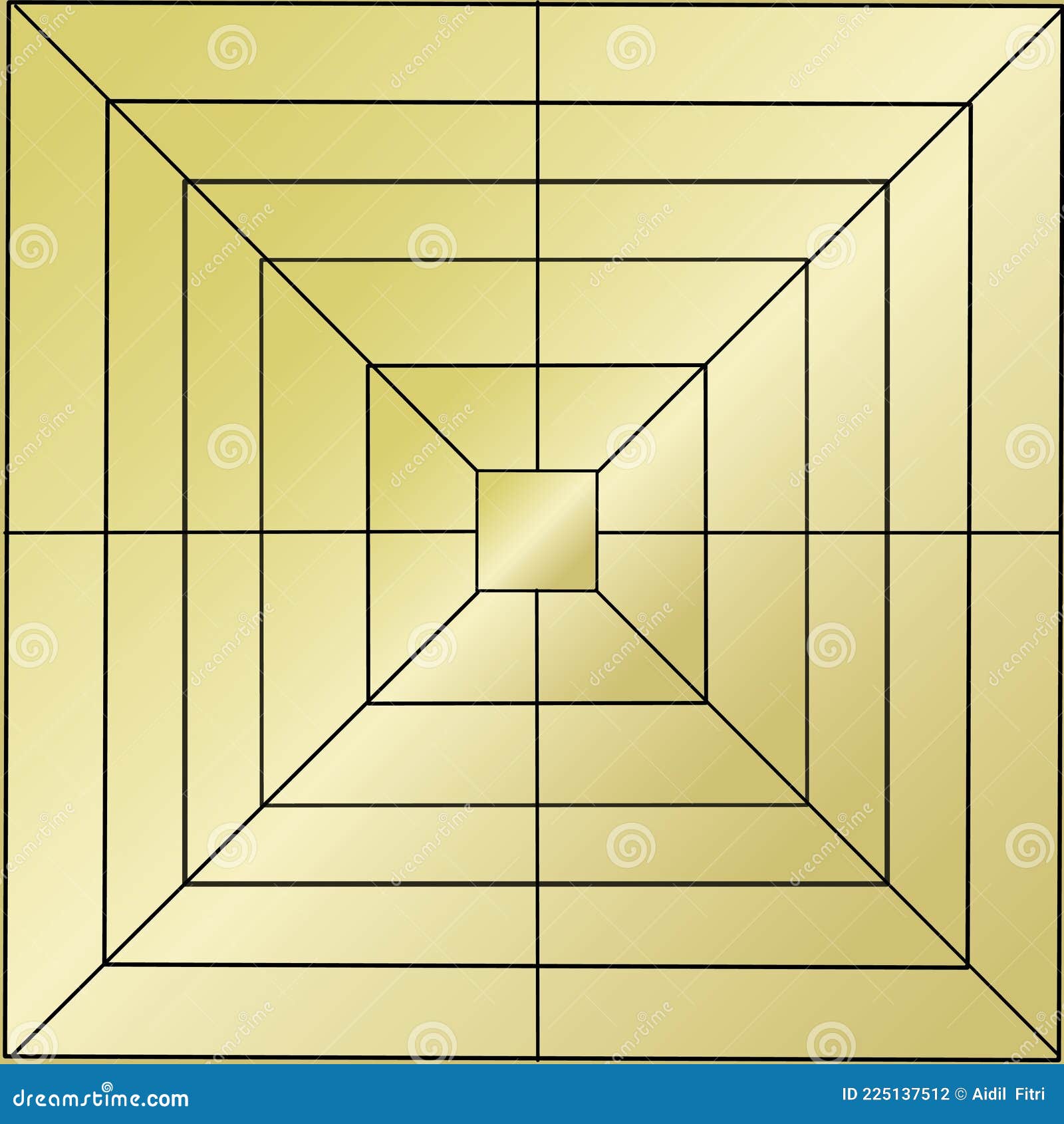 Simple Vector Design Illustration of a Three-dimensional Rectangle on a ...