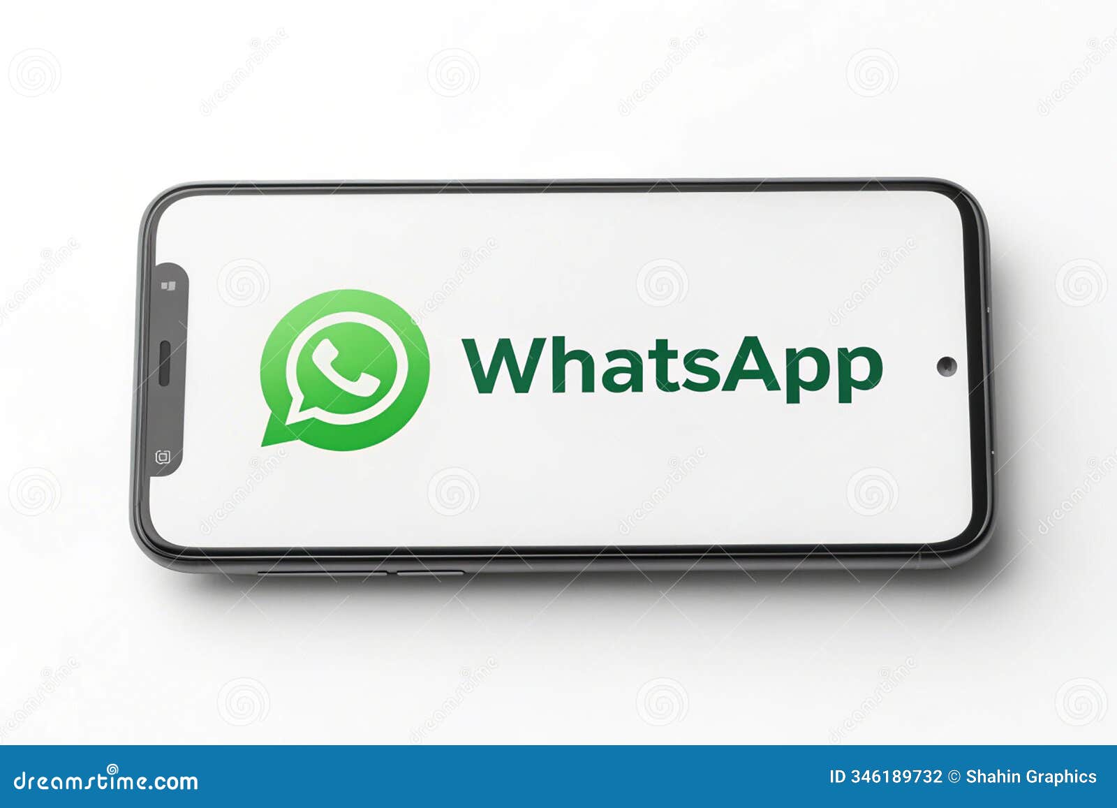 WhatsApp Icon Logo Element Sign in Green Mobile App on White Background ...