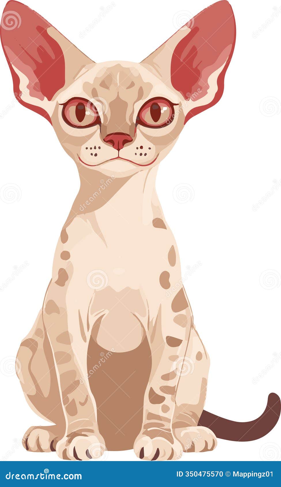 Simple Vector Devon Rex Clipart Ilustración del Vector - Ilustración de ...