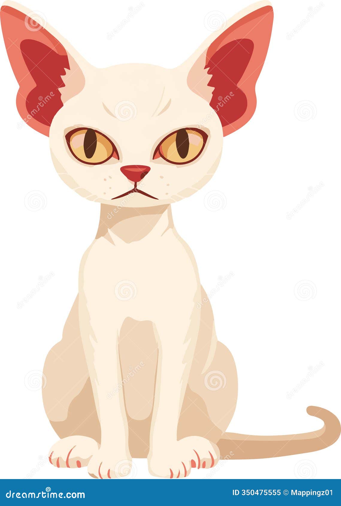 Simple Vector Devon Rex Clipart Stock Vector - Illustration of style ...