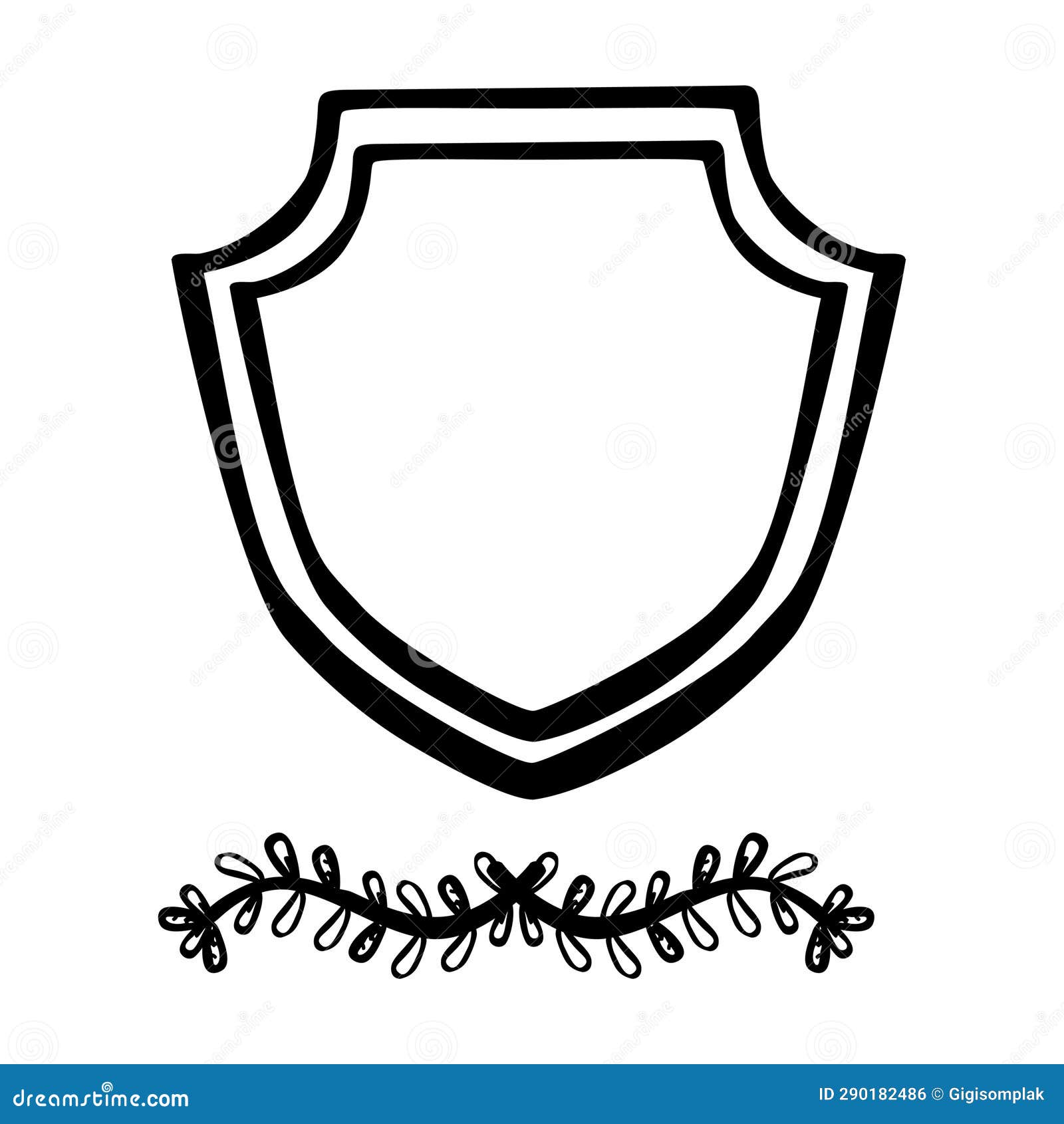 Simple Vector Doodle Hand Draw Sketch, Badge Stock Vector ...