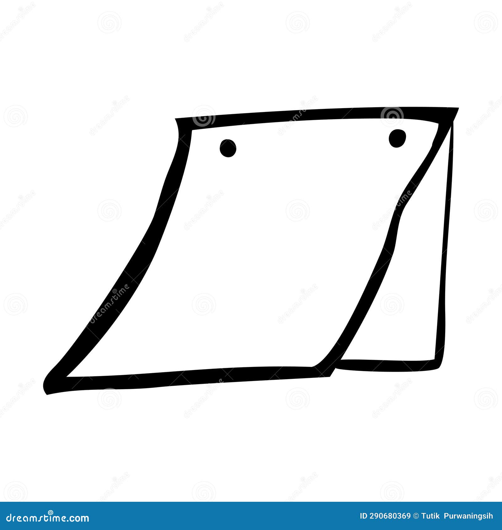 Simple Vector Doodle Hand Draw Sketch, Blank Note, Isolated on White ...