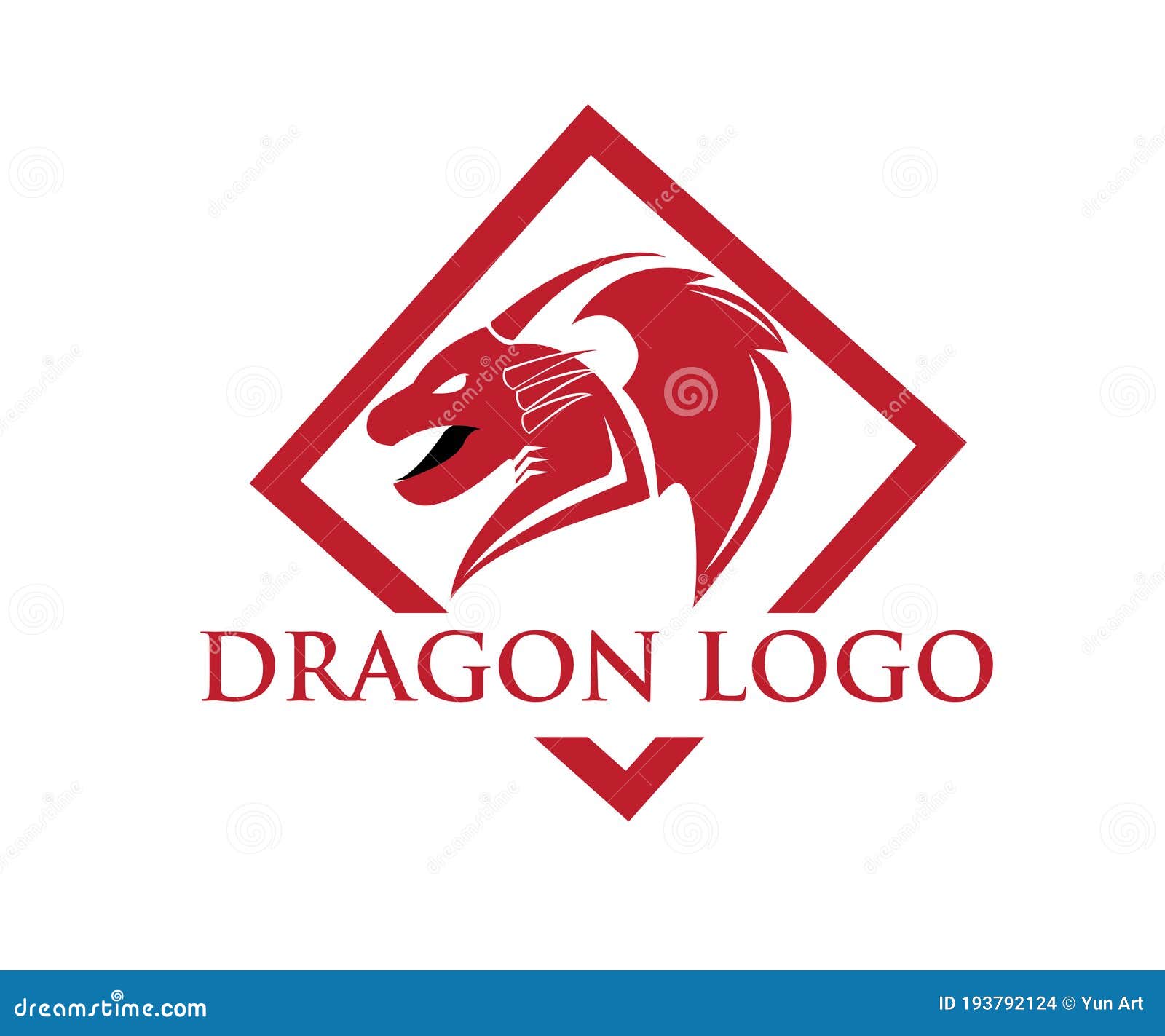 Simple Vector Dragon Design Logo Stock Vector - Illustration of concept ...