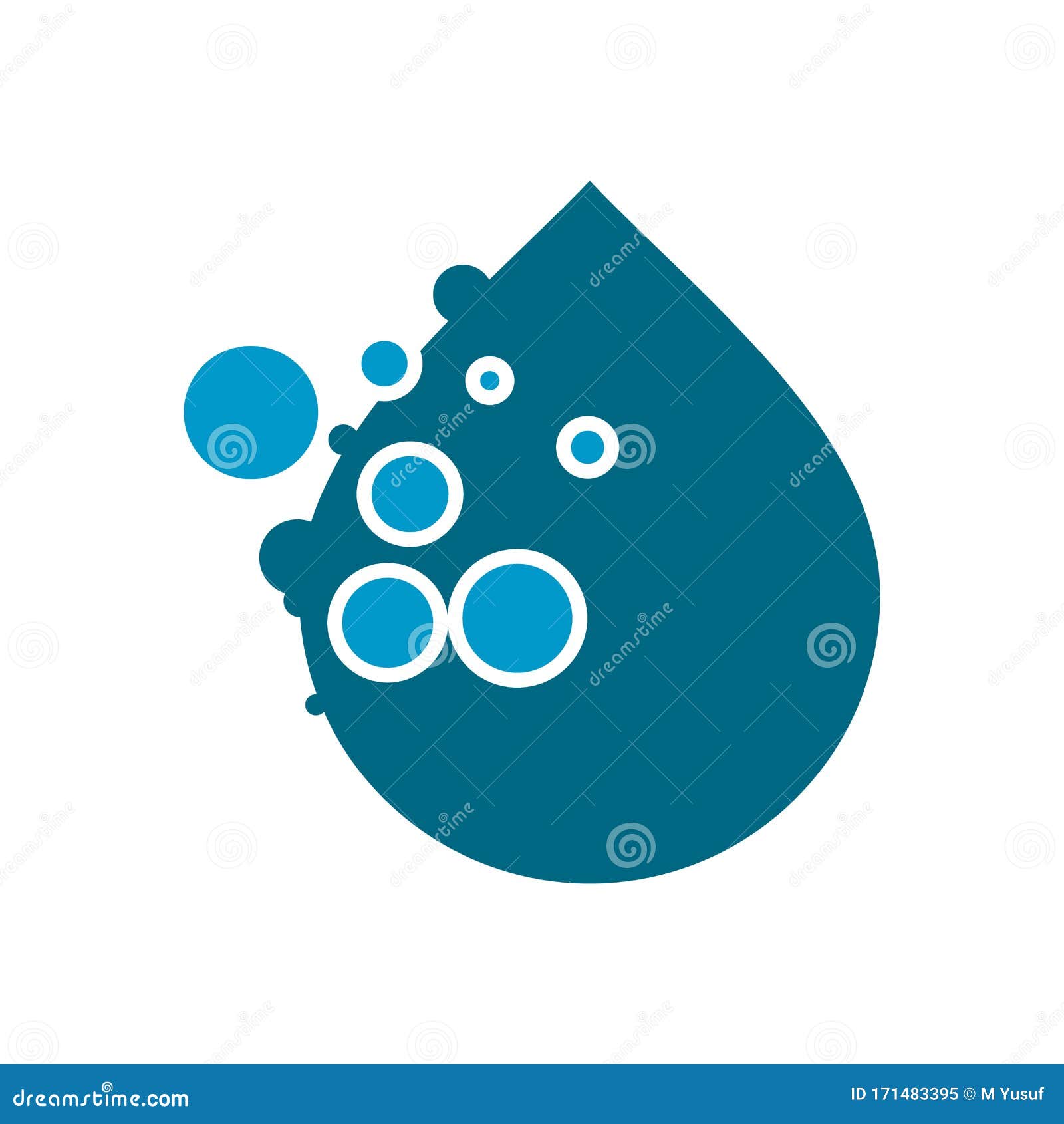 Simple Vector Droplet Pixel Design in Flat Style Stock Vector ...