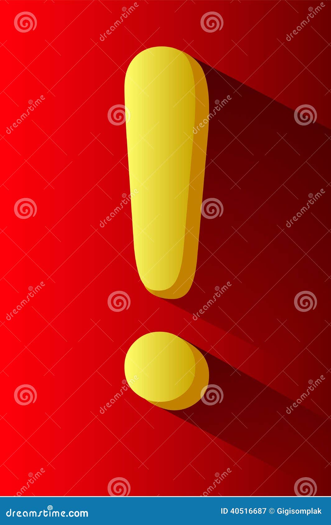 Simple Vector of Exclamation Mark Stock Vector - Illustration of accent ...