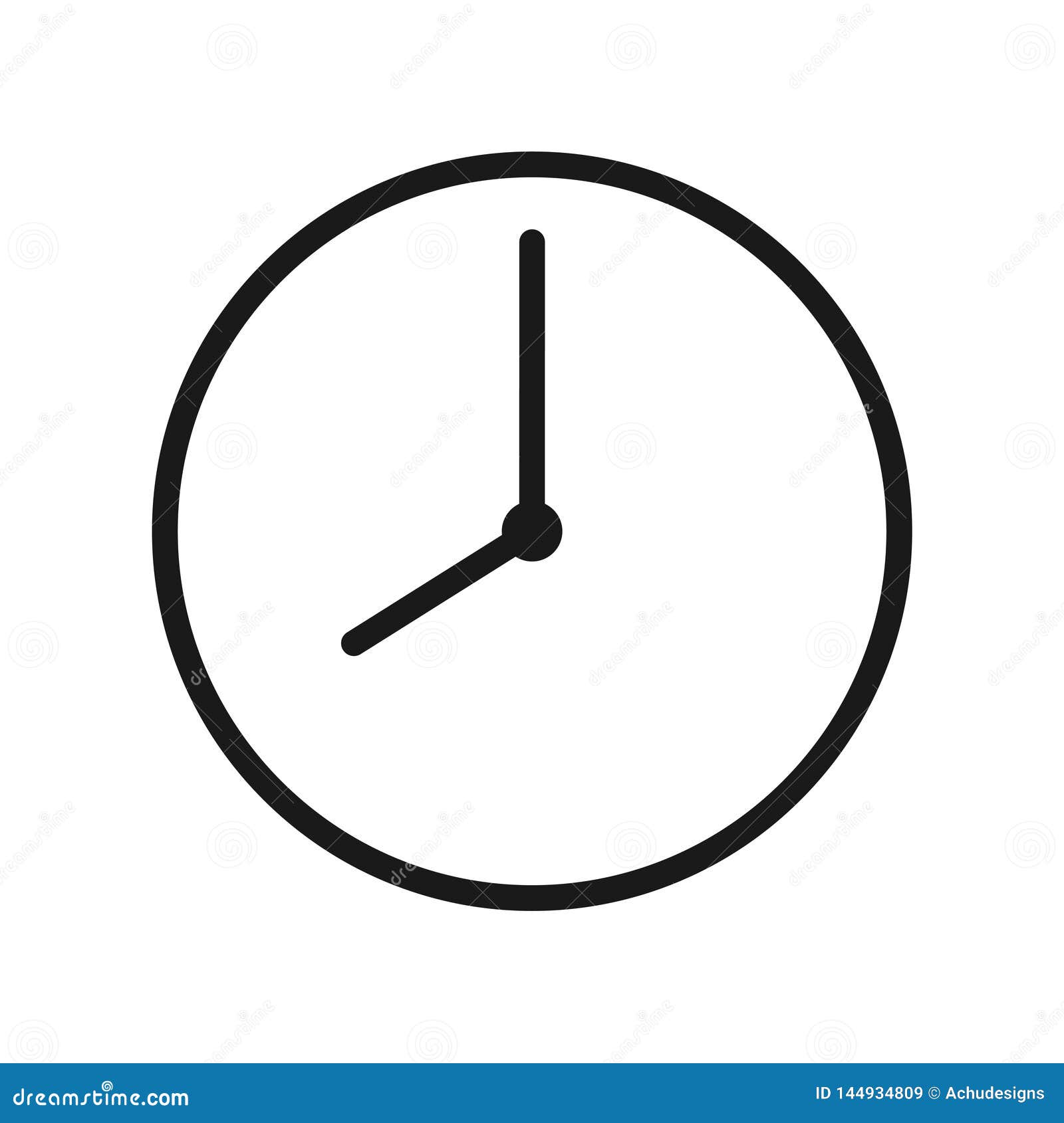Clock icon stock vector. Illustration of modern, hours - 144934809