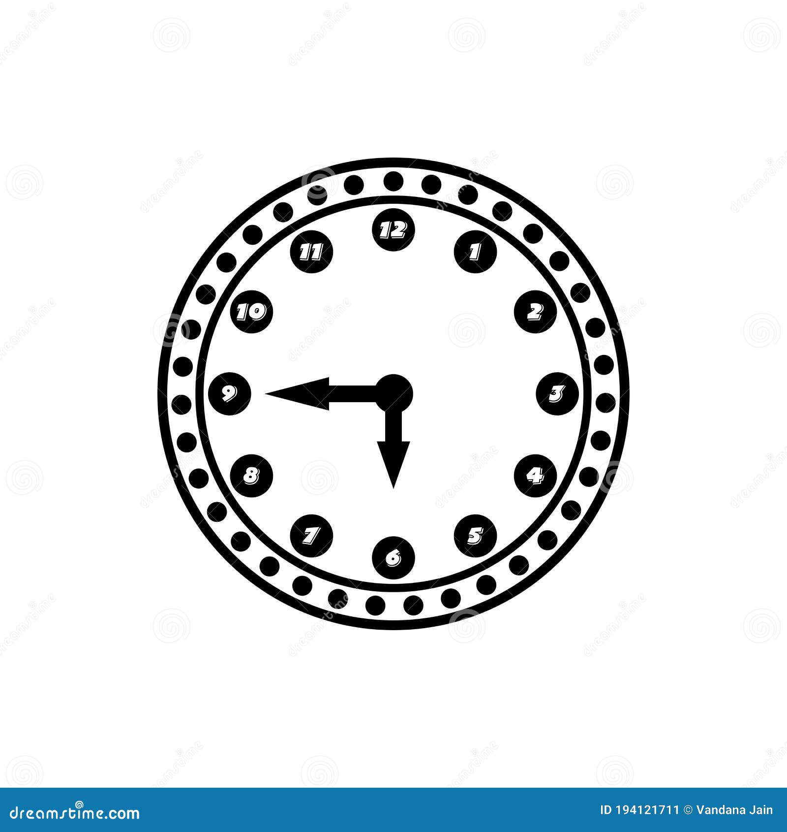 Clock Icon.Icon Style Clock Graphic.Clock Icon Vector.Vector ...
