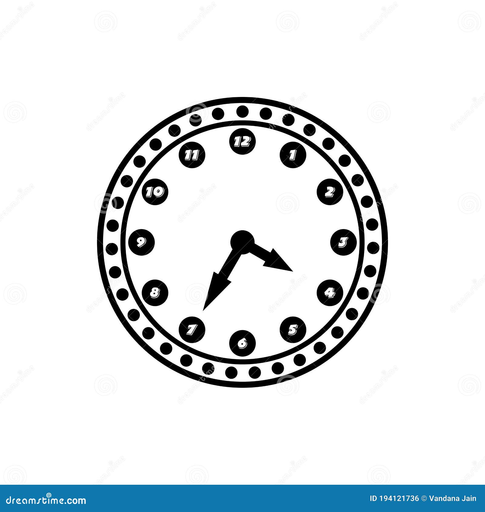 Clock Icon.Icon Style Clock Graphic.Clock Icon Vector.Vector ...