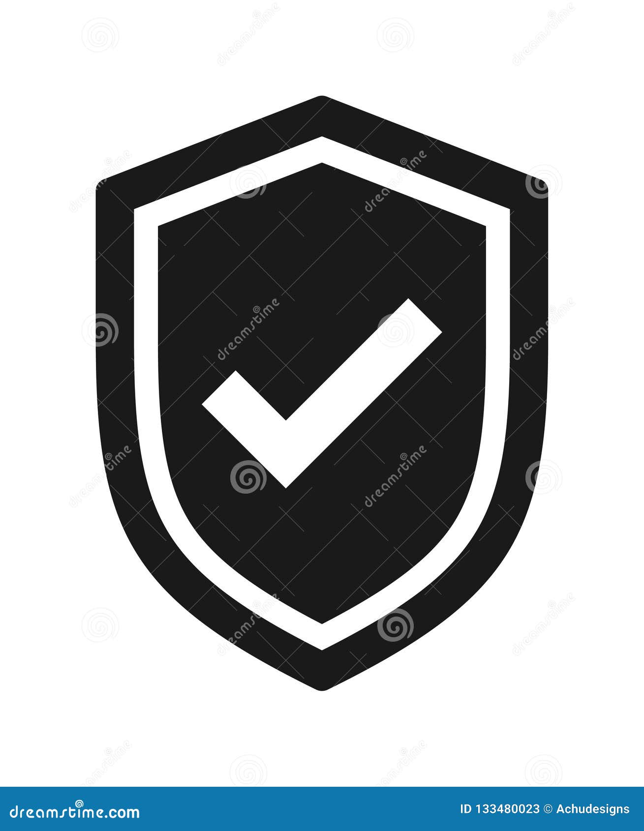 Shield security tick icon stock vector. Illustration of authorized ... Shield security tick icon stock vector. Illustration of authorized ...