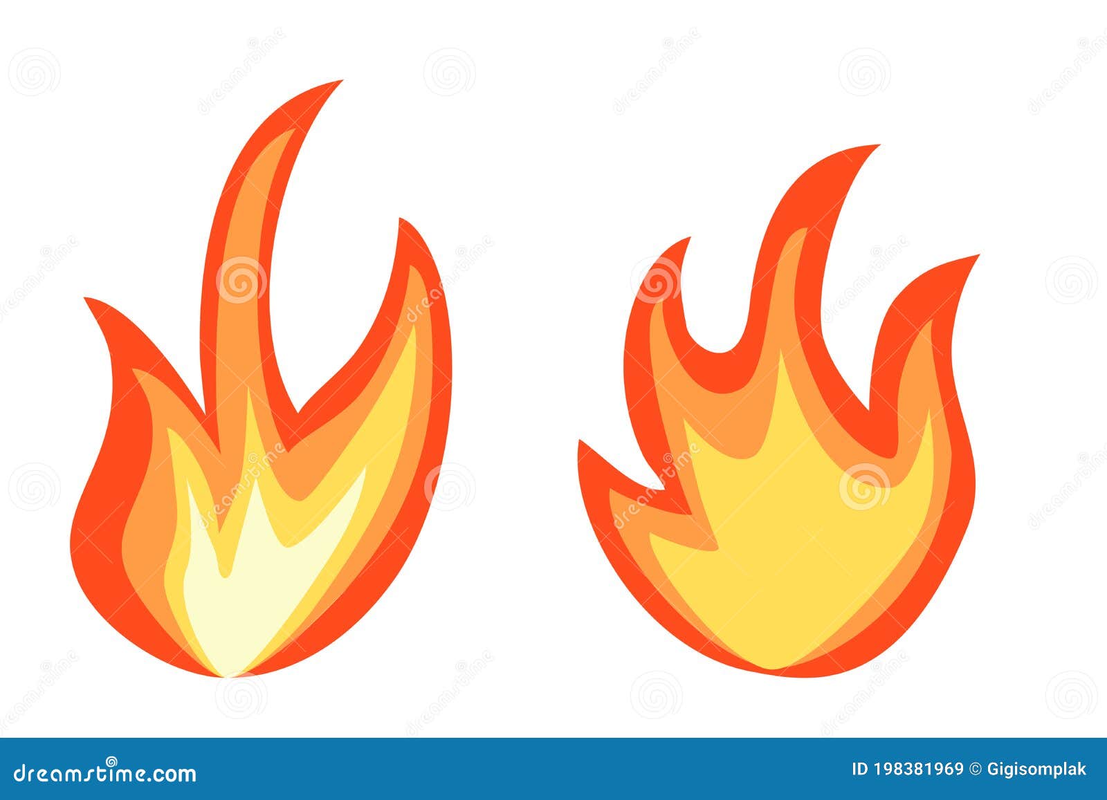 Simple Vector Fire or Flammable Sign, Isolated on White Stock Vector ...