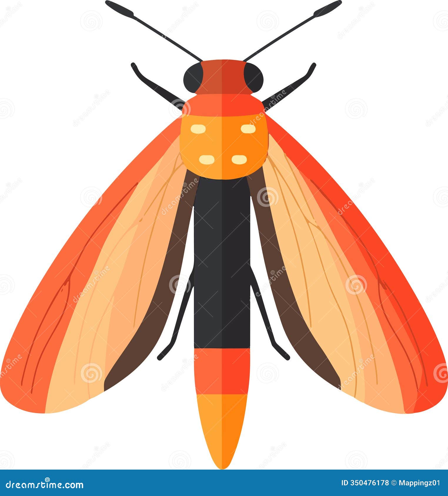 Simple Vector Firefly Clipart Stock Vector - Illustration of clipart ...