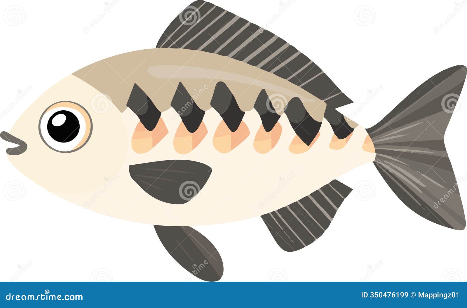 Simple vector fish clipart stock vector. Illustration of basic - 350476199