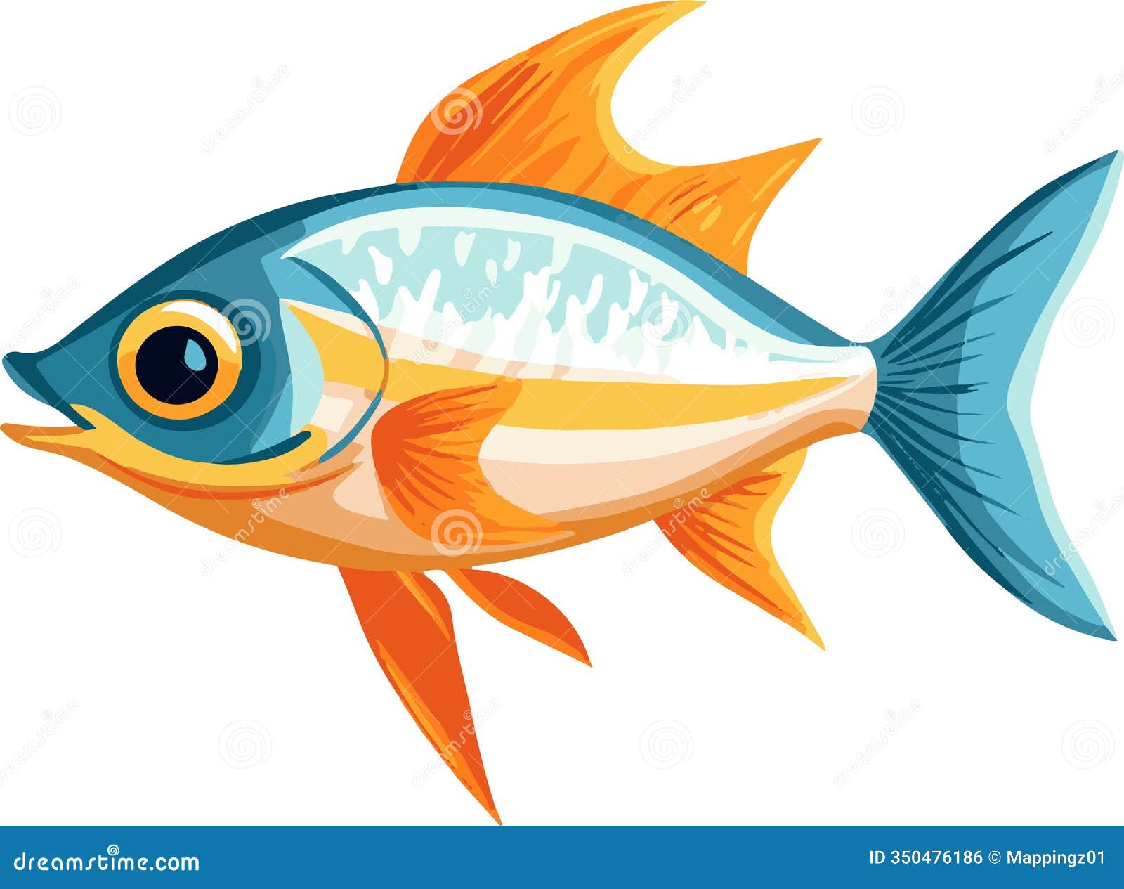 Simple vector fish clipart stock vector. Illustration of decorative ...