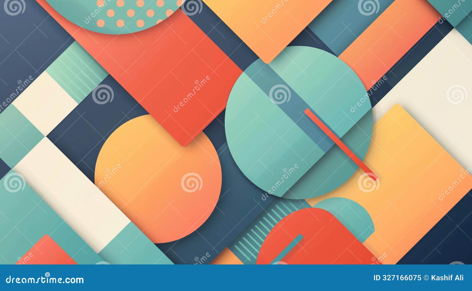 Simple Vector Flat Abstract Background with Overlapping Geometric ...