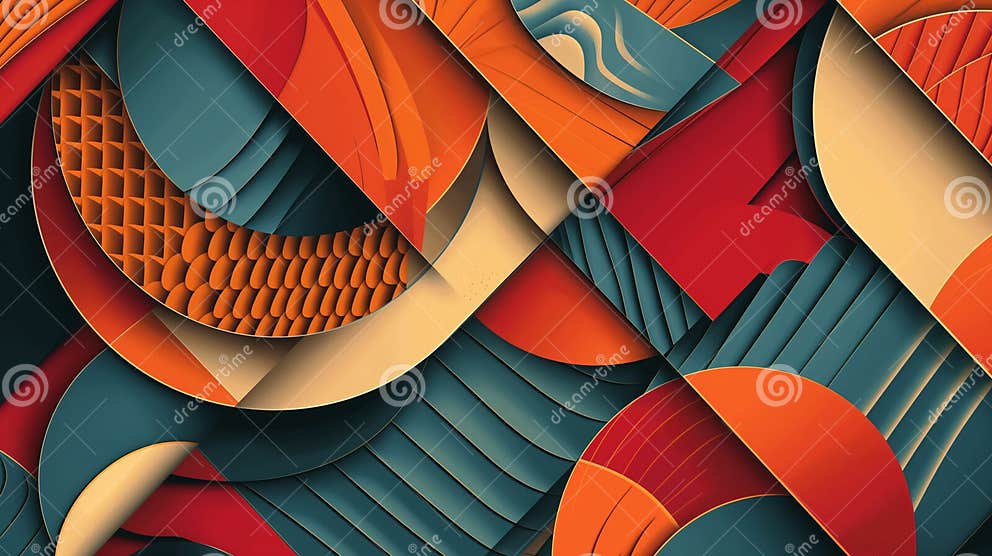 Simple Vector Flat Abstract Background with Overlapping Geometric ...