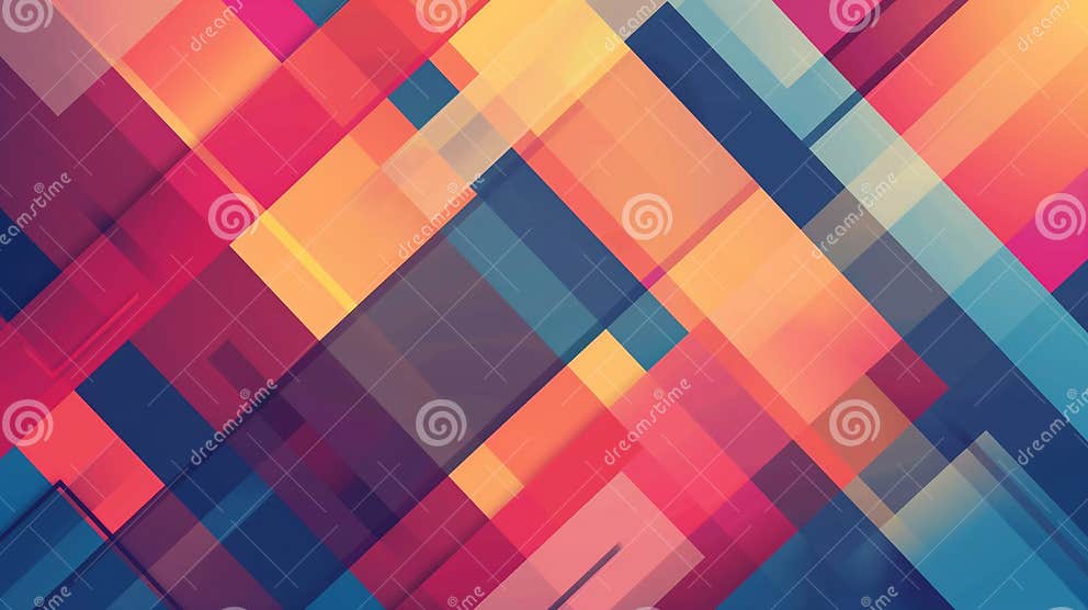 Simple Vector Flat Abstract Background with Overlapping Geometric ...