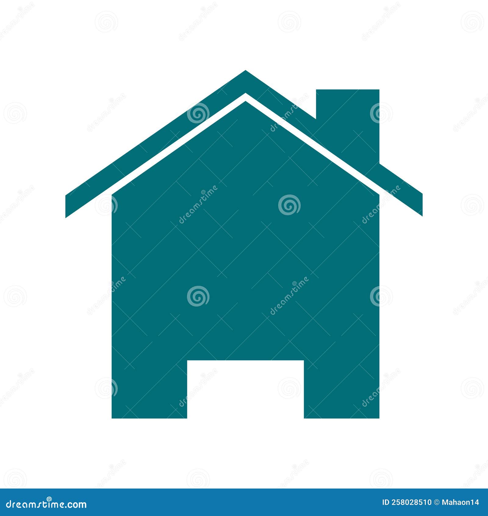 Simple Flat Icon of Home Page Stock Vector - Illustration of property ...