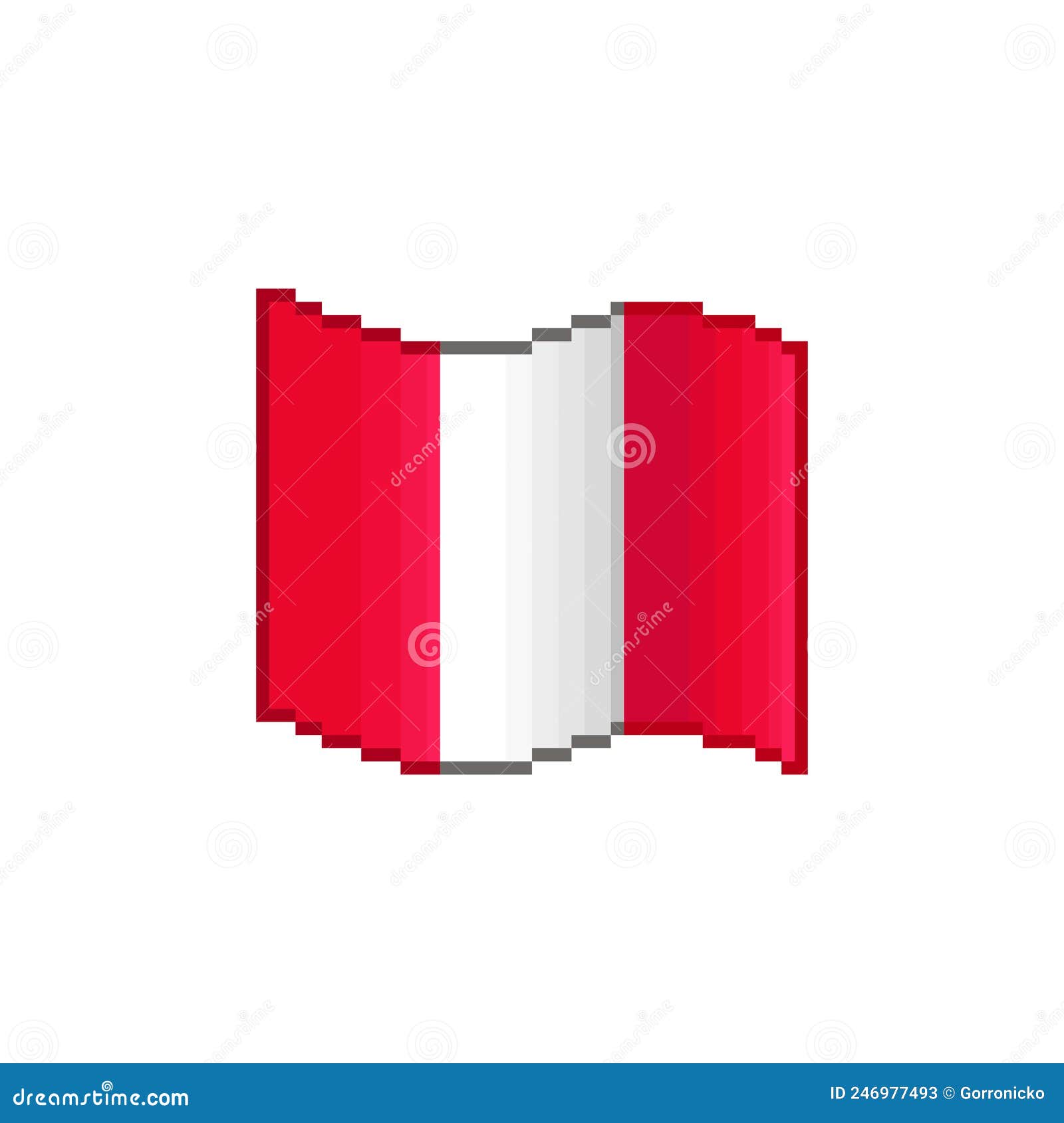 Pixel Map Of Peru. Vector Dotted Map Of Peru Isolated On White ...