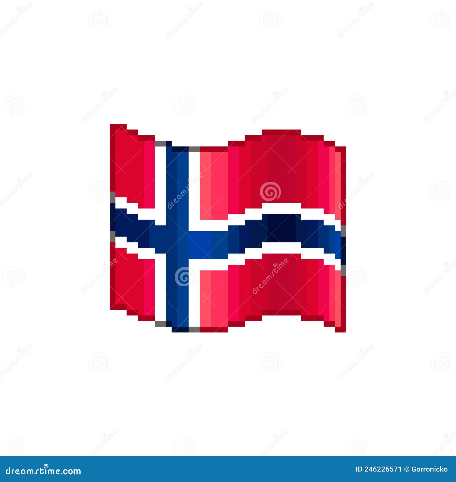 Pixel Art 8-bit Waving Flag With Human Skull - Isolated Vector ...