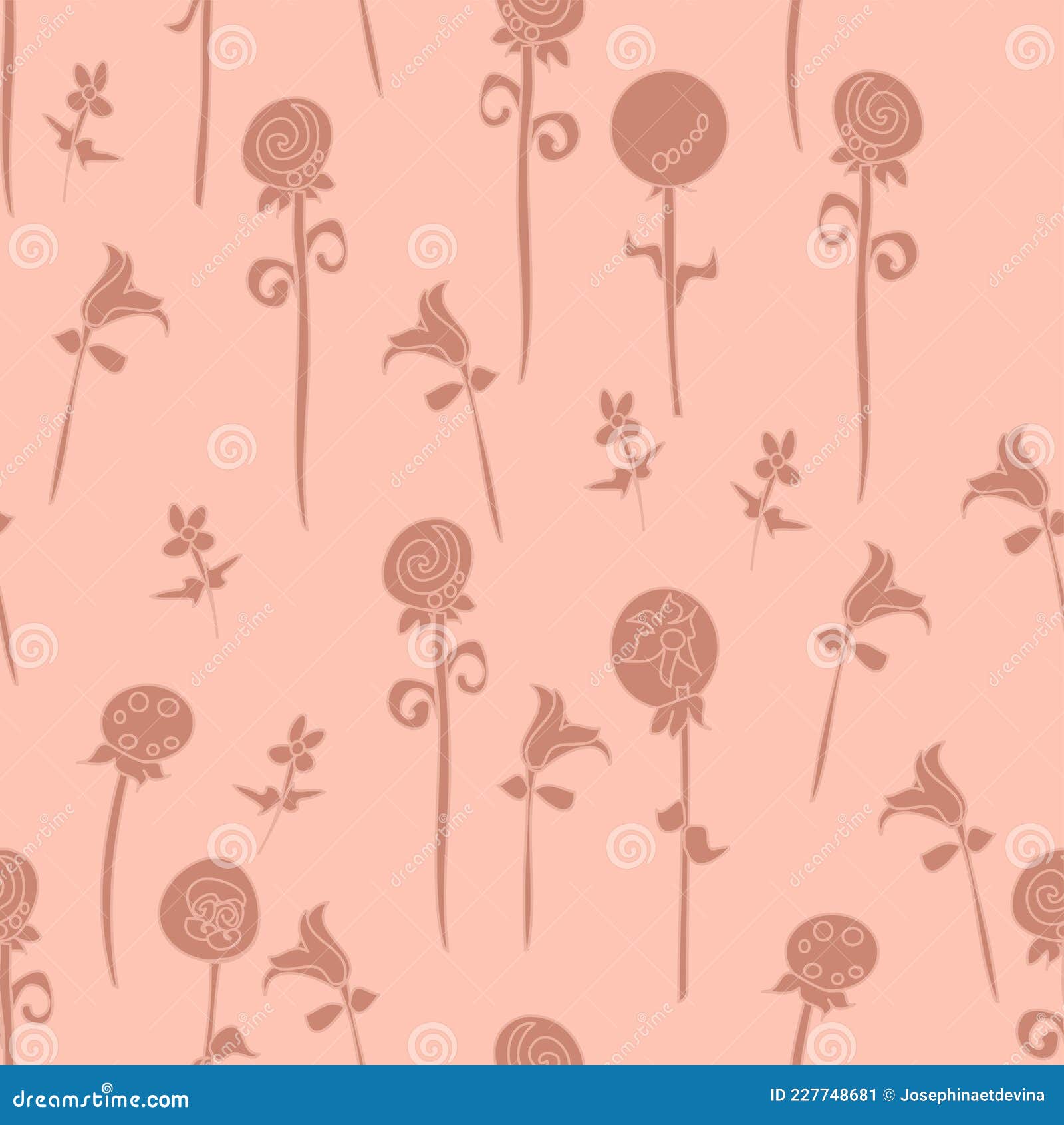 Simple Vector Floral Repeat Pattern Texture Stock Vector - Illustration ...